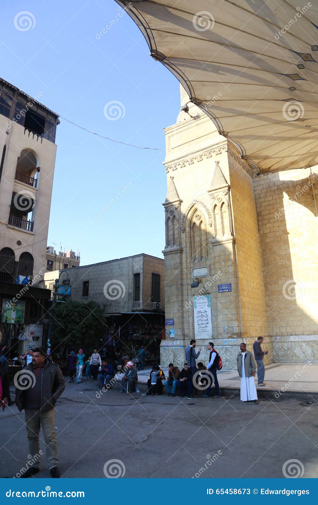 Hussein Mosque - Fatimid Cairo Editorial Stock Photo - Image of hussin ...