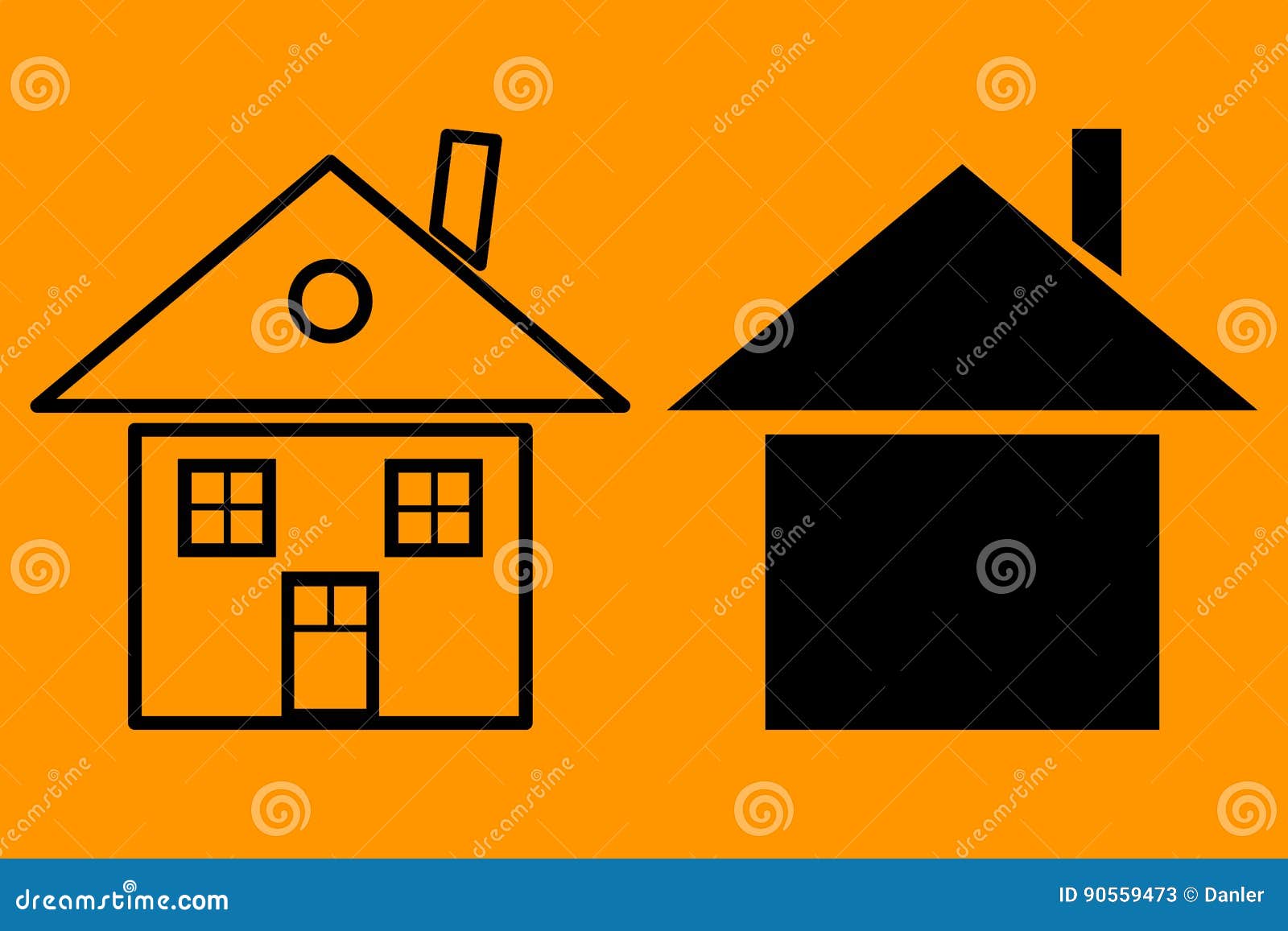 Hussymbol, hem- symbol vektor illustrationer. Illustration av objekt ...