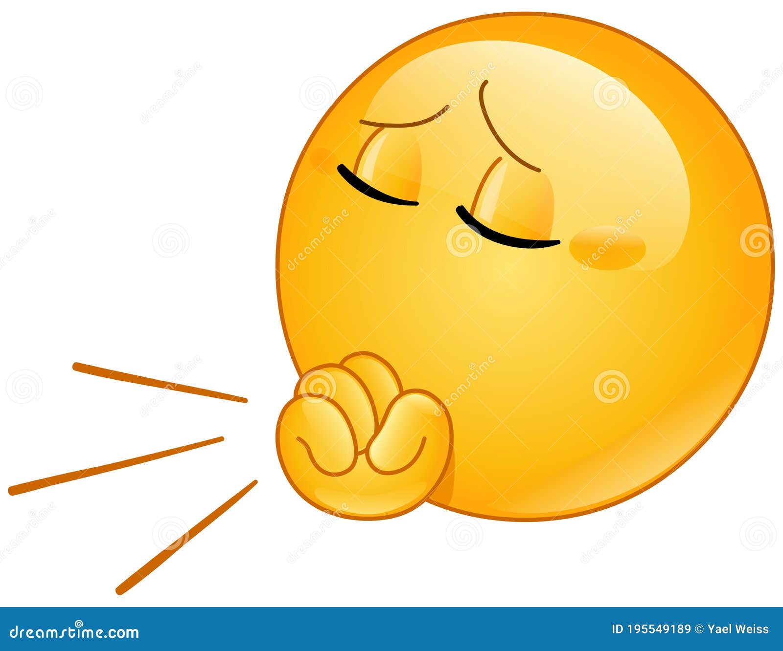 Husten von Emoticon vektor abbildung. Illustration von krank - 195549189