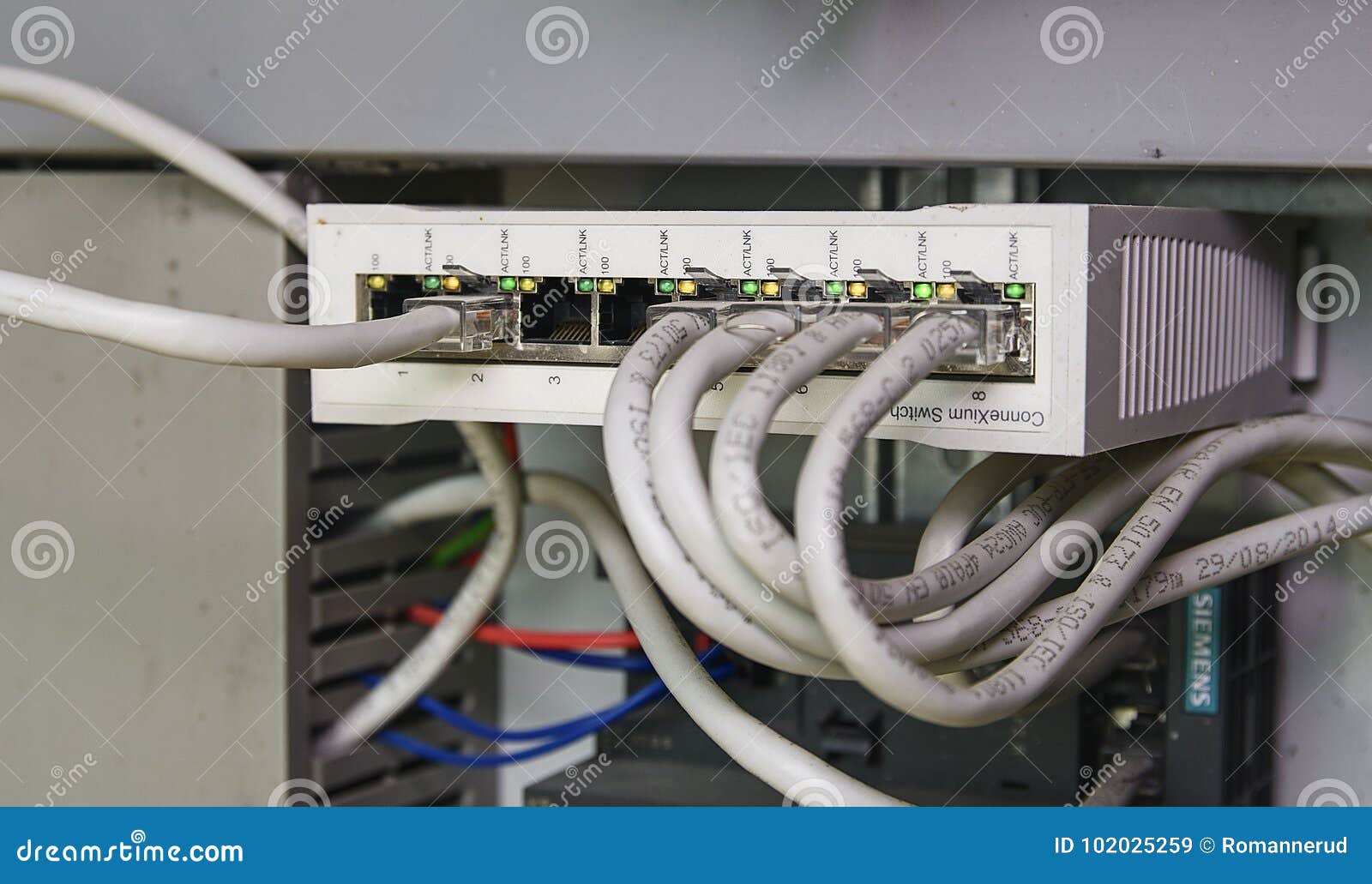 Image Shows Schneider Multimode Fiber Switch. Editorial Stock Image ...