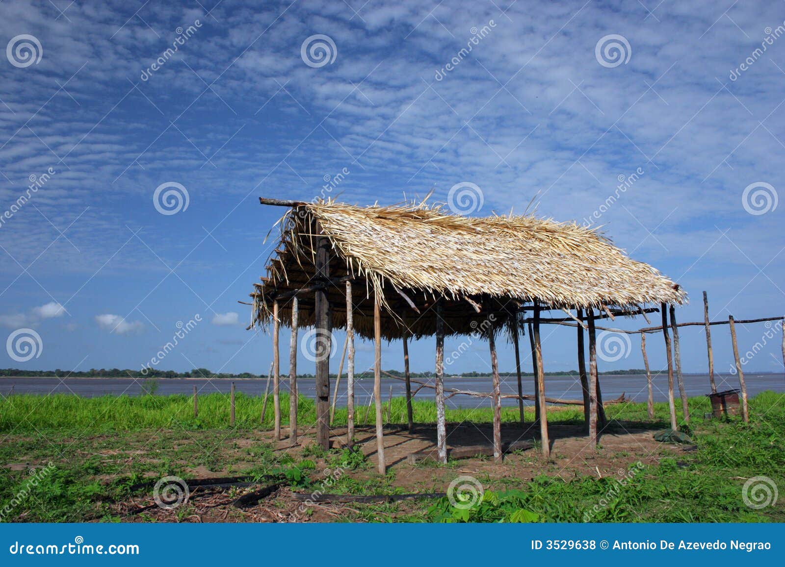 Hut in Amazonia stock photo. Image of brazil, river, exotic - 3529638