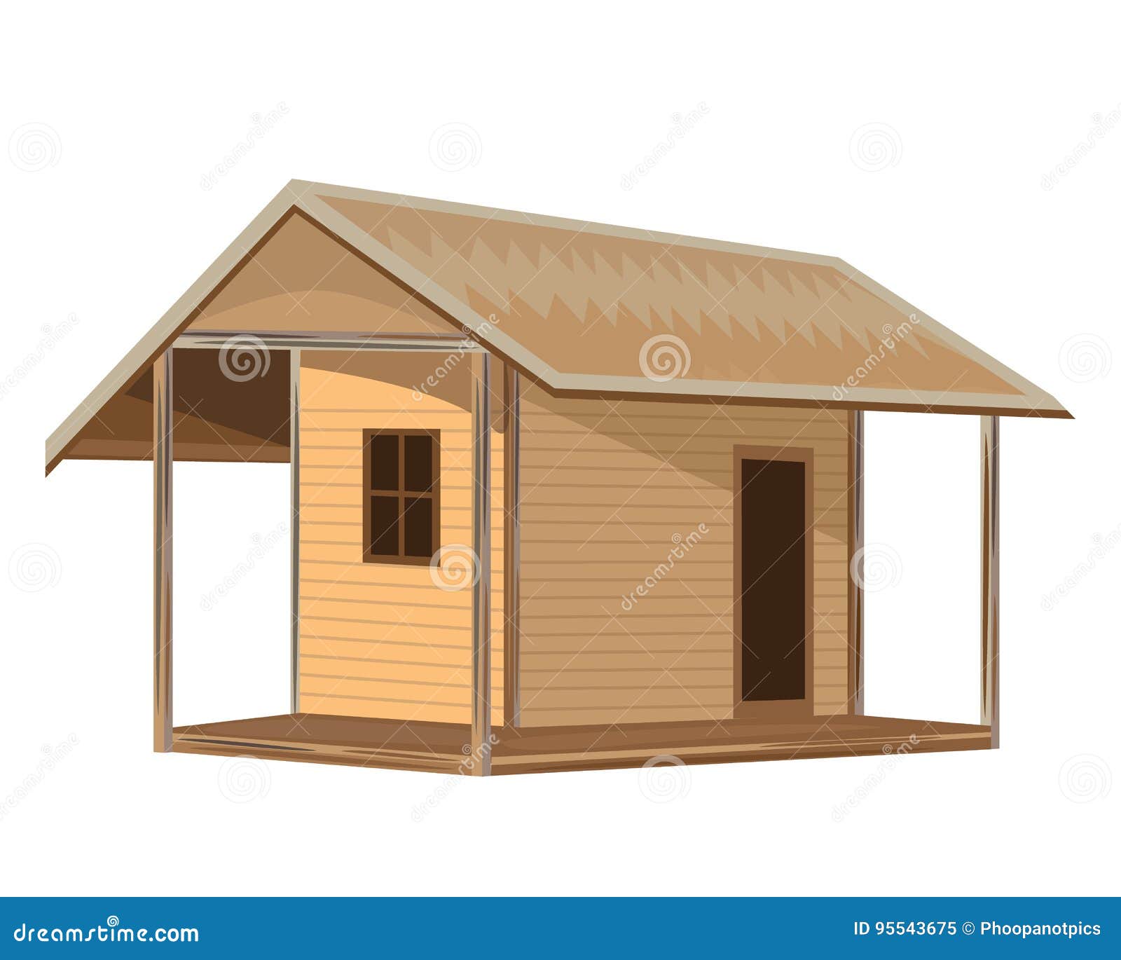 Hut design stock vector. Illustration of wood, home, straw - 95543675