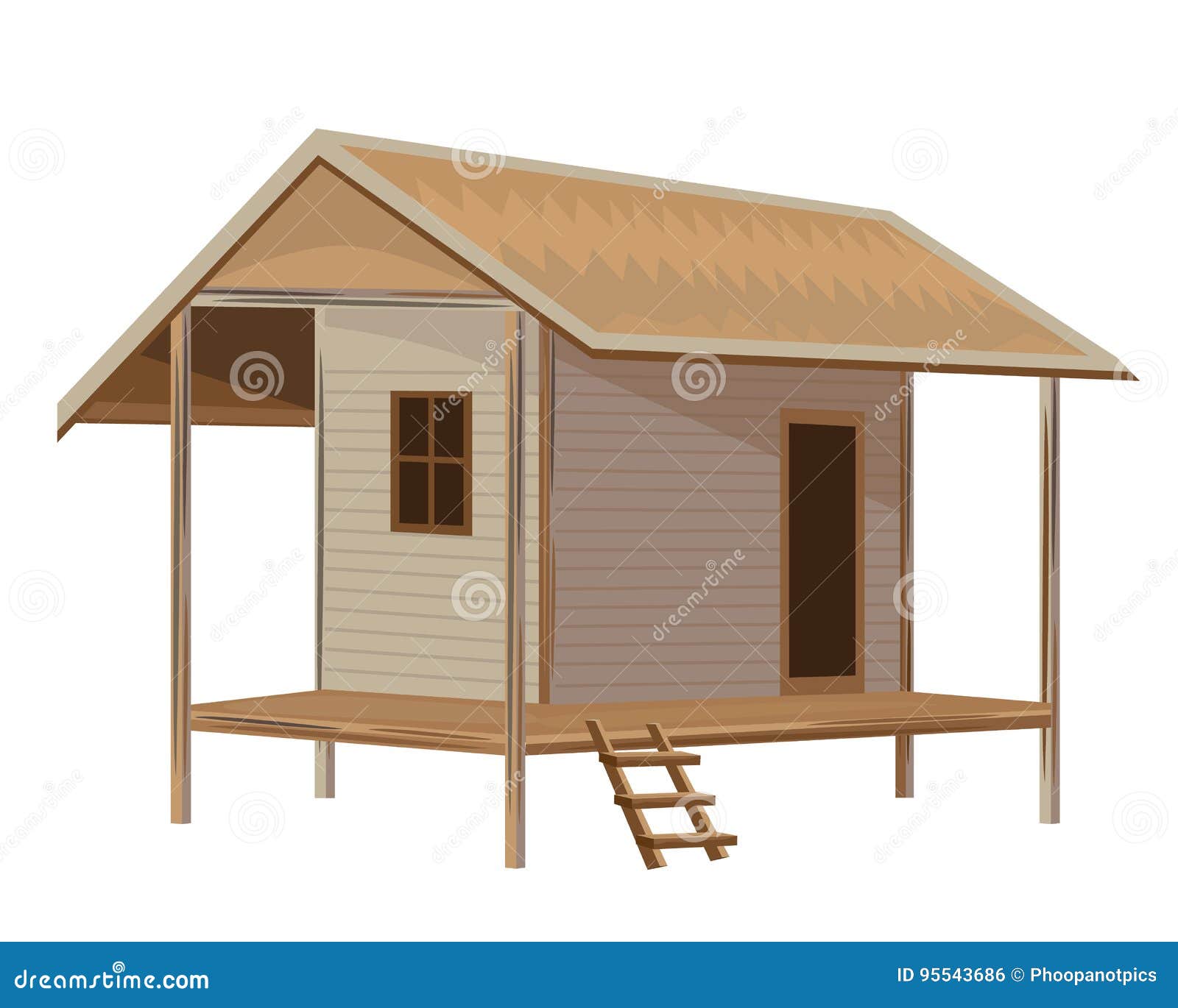 Hut design stock vector. Illustration of home, countryside - 95543686