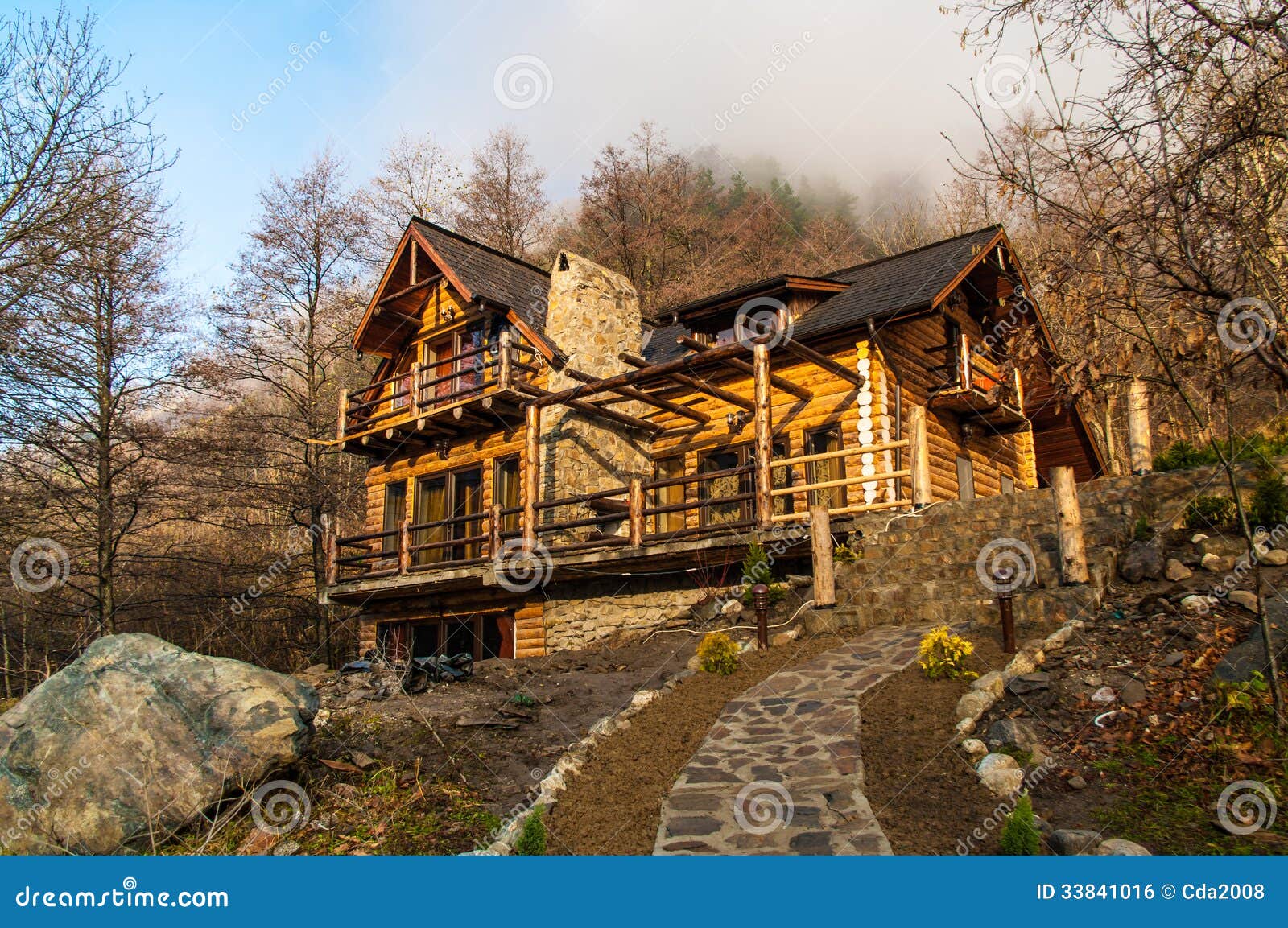 The Hut in the Forest stock photo. Image of houses, scenic - 33841016