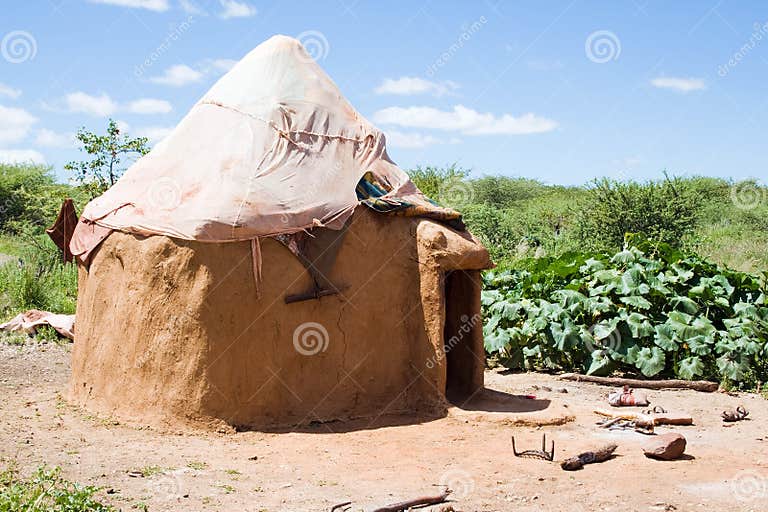 Hut of a Himba tribe stock photo. Image of traditional - 31433178