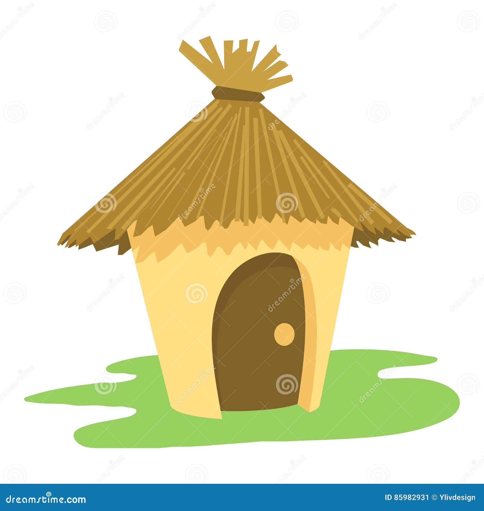 Hut icon, cartoon style stock vector. Illustration of climate - 85982931