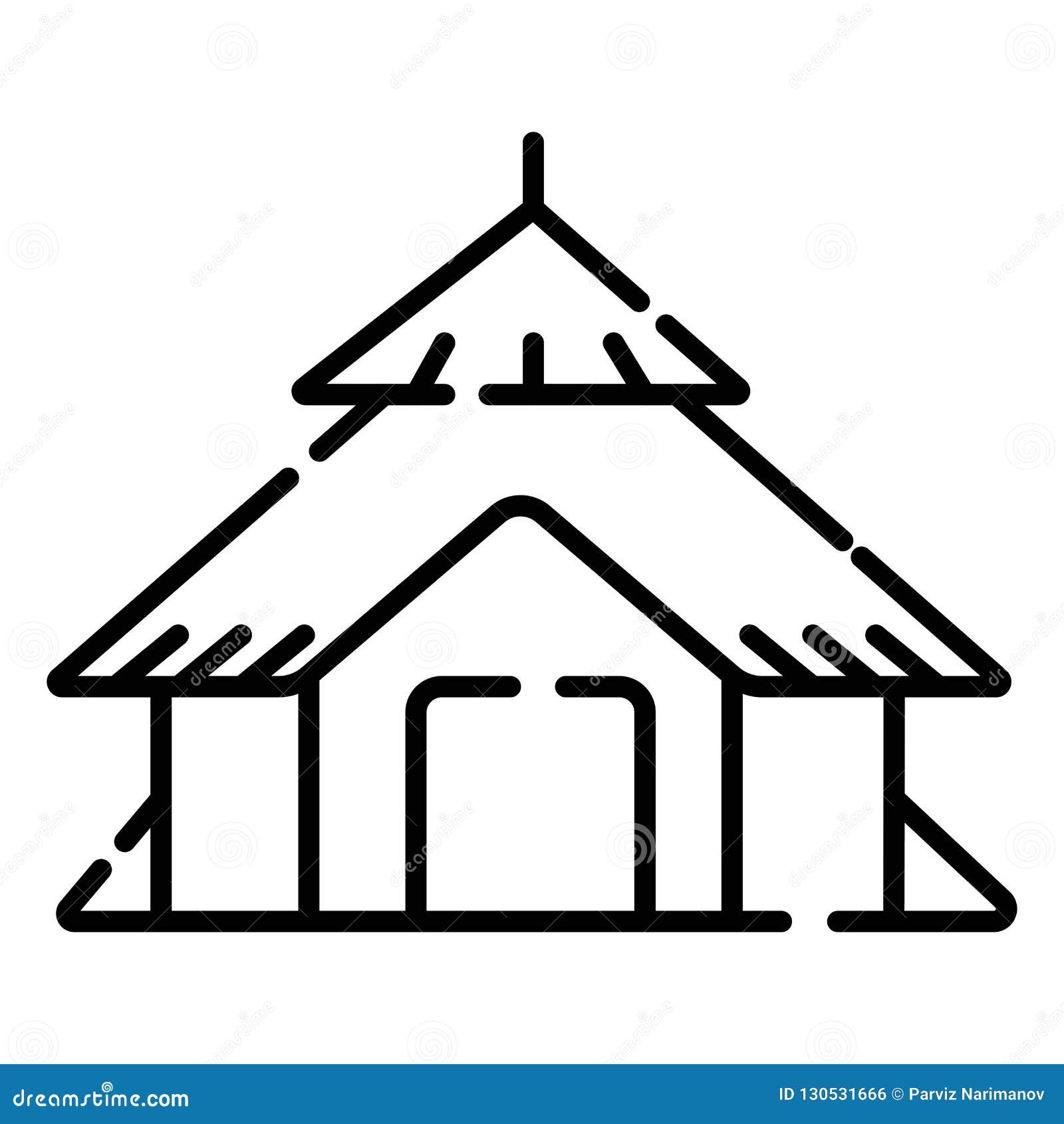 Hut icon vector stock illustration. Illustration of graphic - 130531666