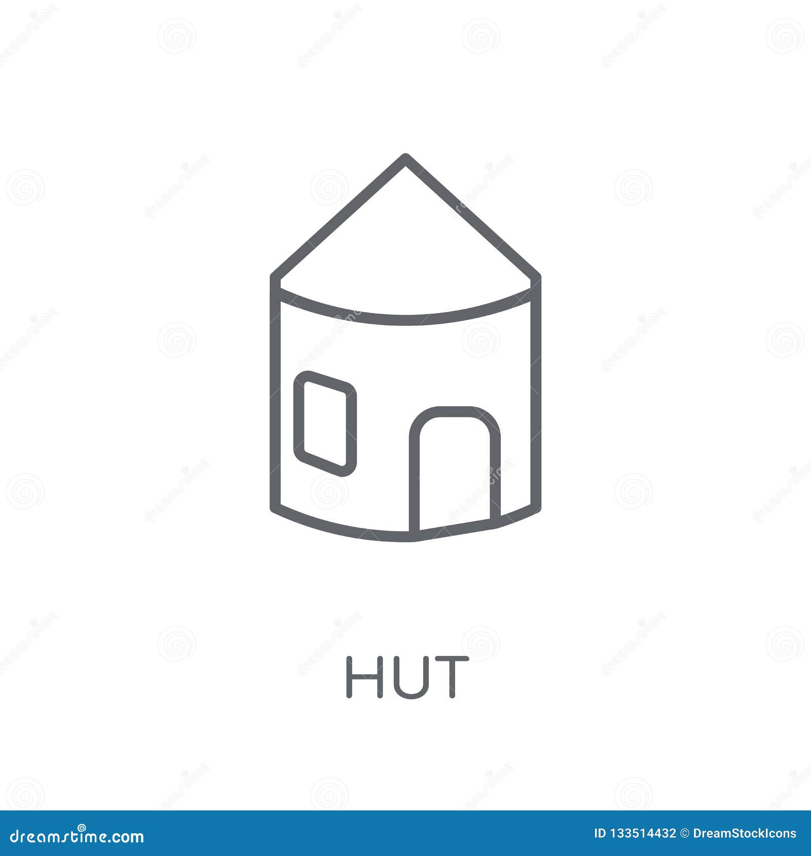 Hut Linear Icon. Modern Outline Hut Logo Concept on White Backgr Stock ...