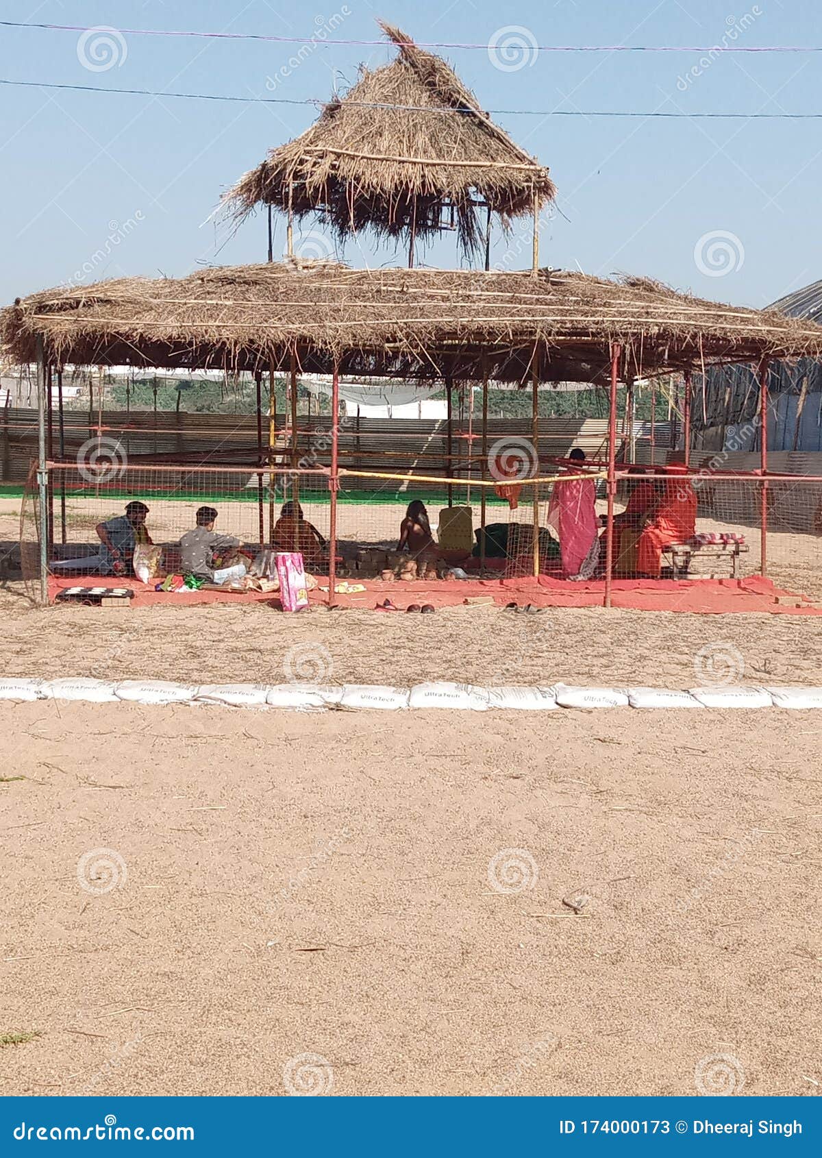 It is a Hut Made in Full Naturally by the People Sitting Inside it ...