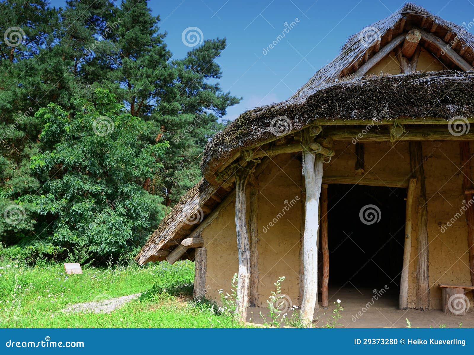 A hut made of straw stock photo. Image of archeology - 29373280