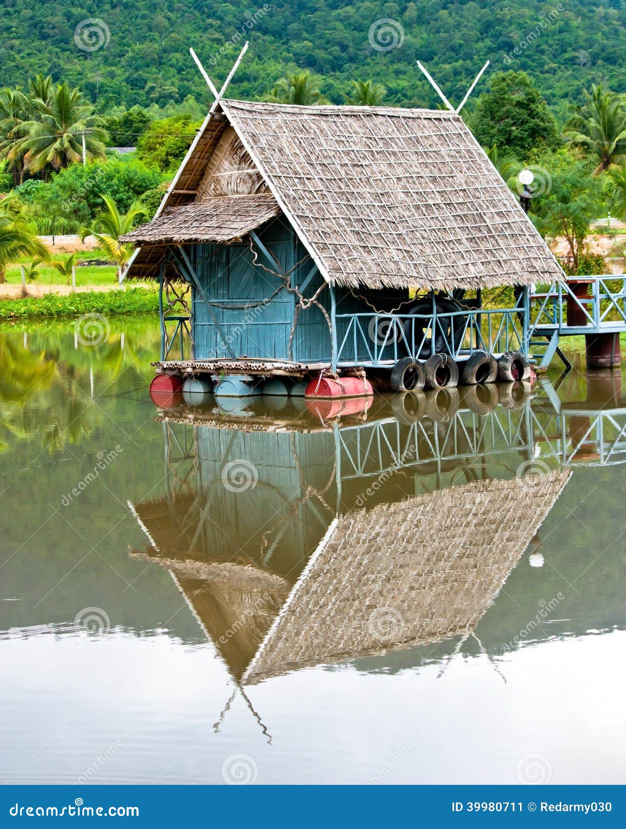 Hut midstream on river stock image. Image of lofoten - 39980711