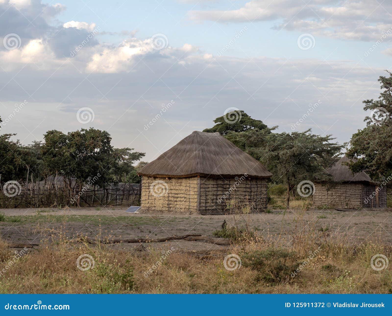 Hut of Natives Fenced Against the Wind, Namibia Editorial Photography ...