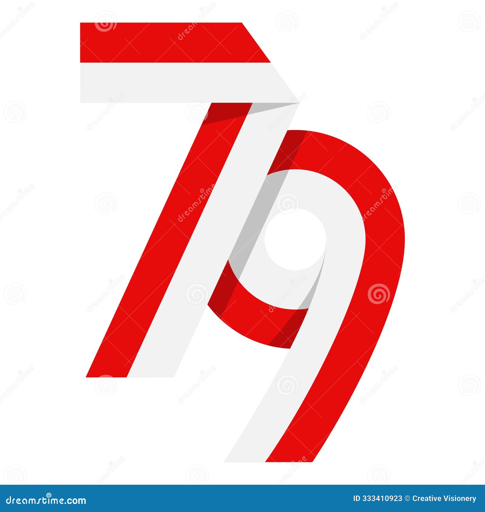 Hut RI 79th Logo Cartoon Vector | CartoonDealer.com #333410923