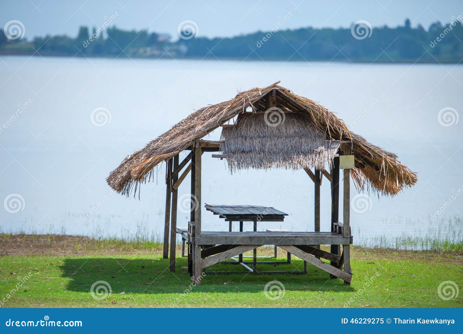 Hut beside the river stock image. Image of green, land - 46229275