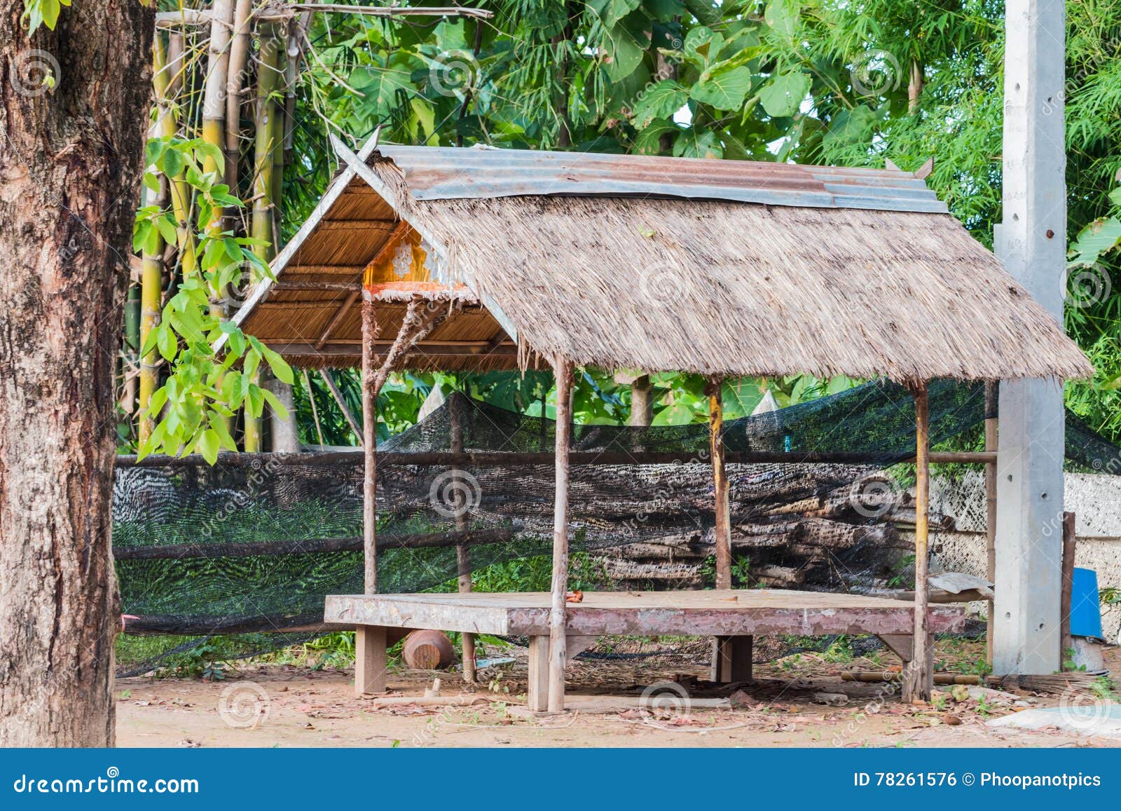 Hut straw stock photo. Image of forest, cottage, idyllic - 78261576
