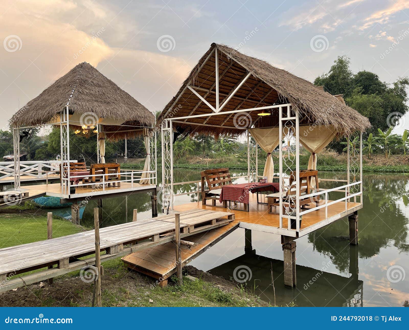 Hut Style Restaurant in Thailand Stock Photo - Image of style ...