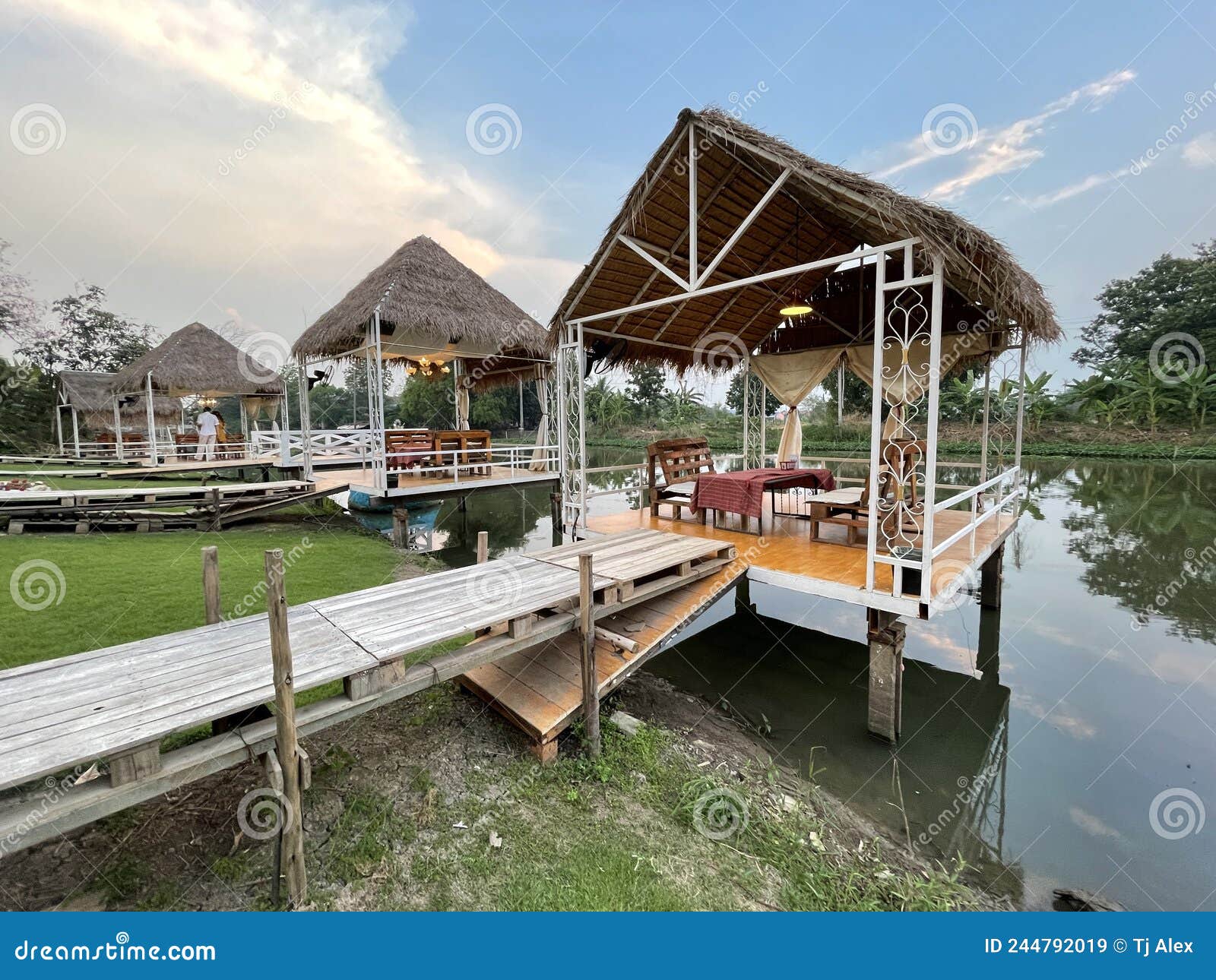 Hut Style Restaurant in Thailand Stock Image - Image of bamboohut ...
