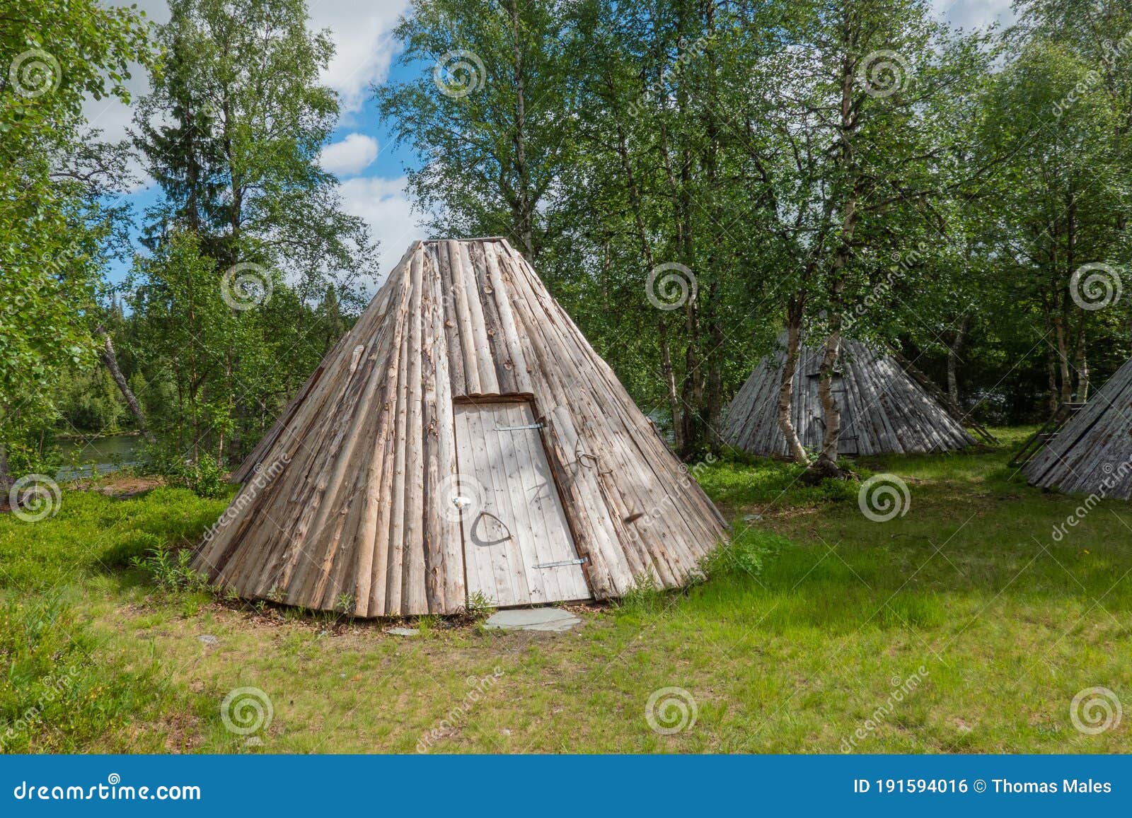 Hut in Swedish lapland stock photo. Image of night, scandinavia - 191594016