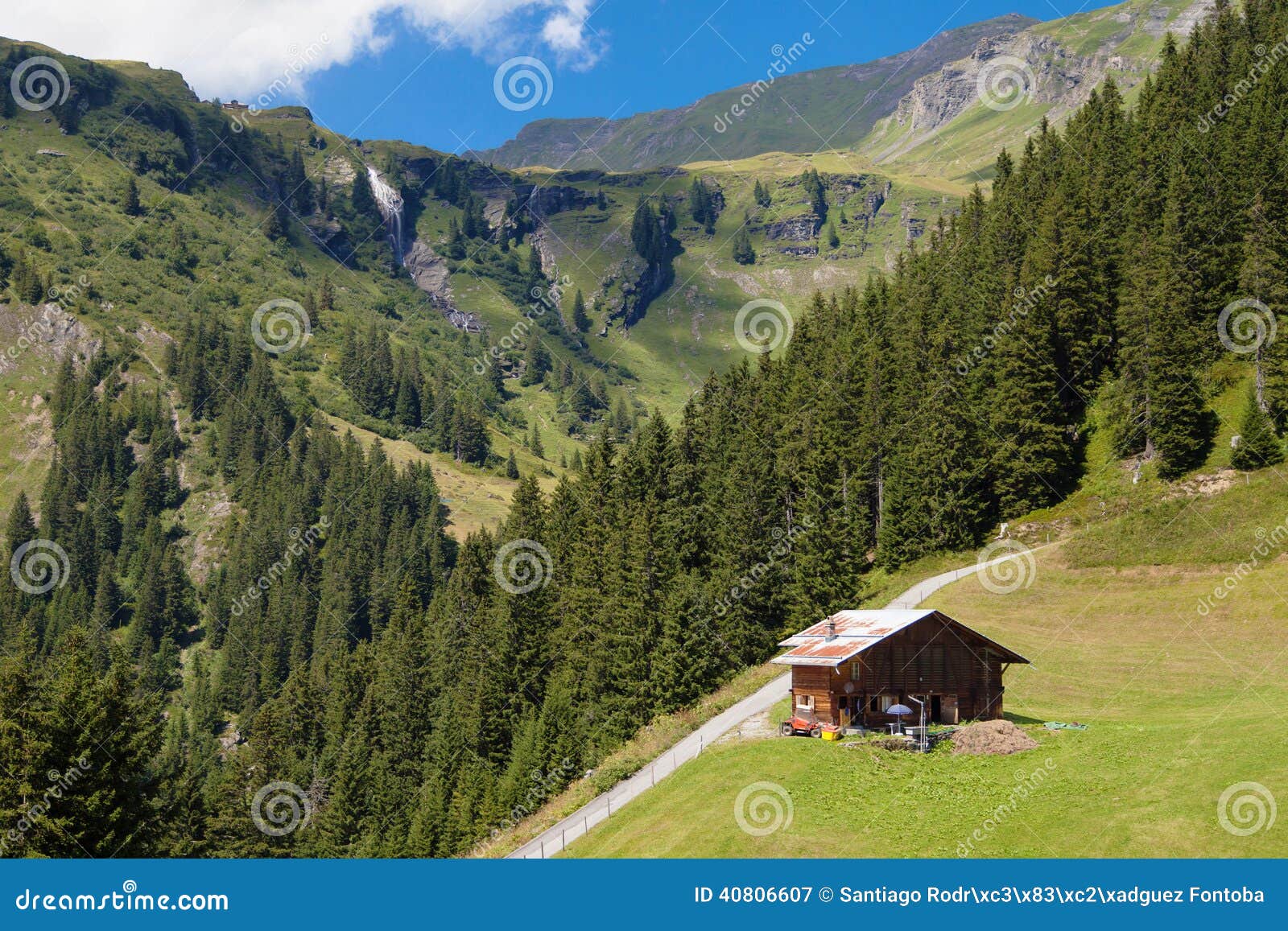 Hut in the Swiss Alps stock image. Image of mountain - 40806607