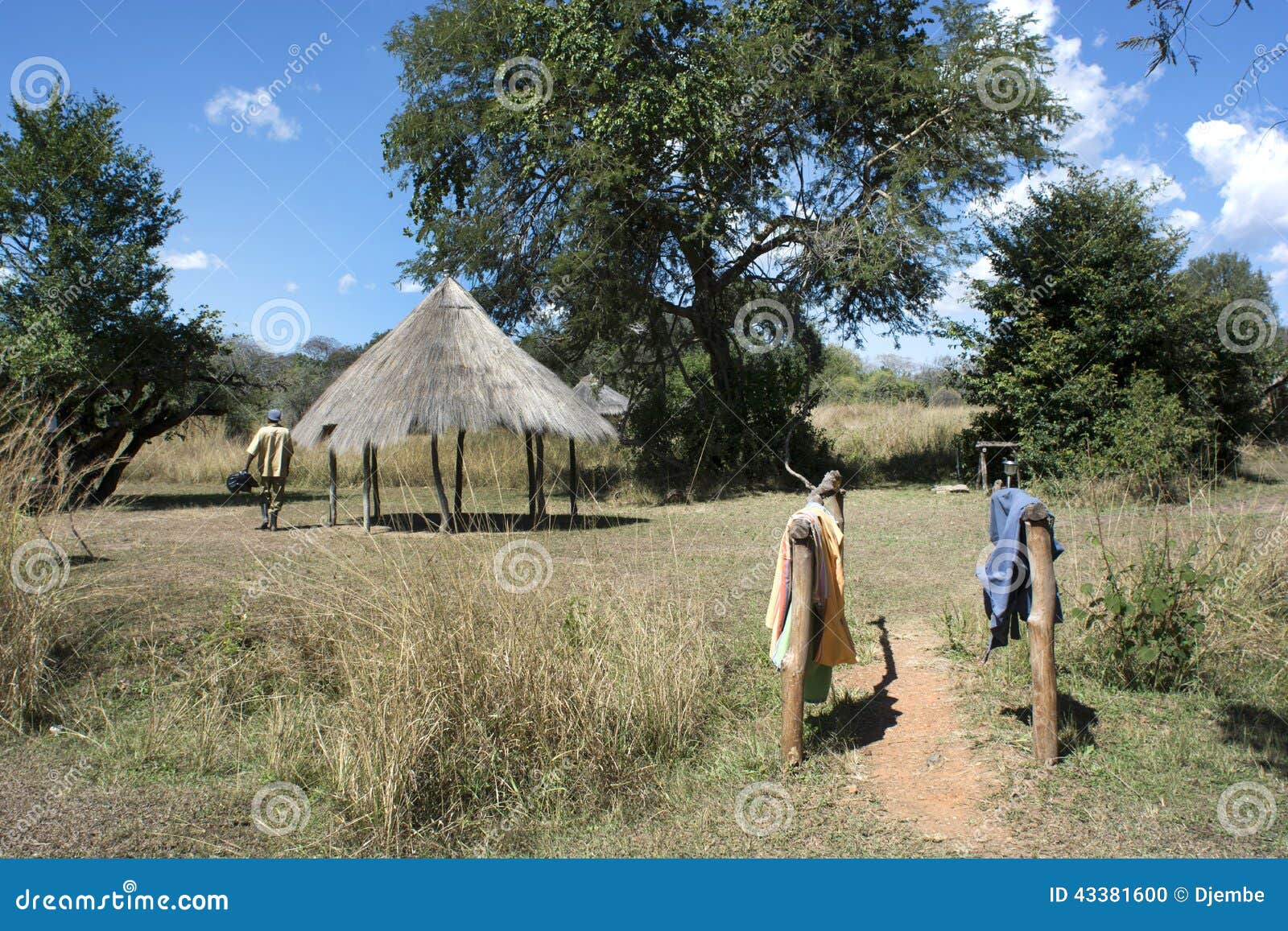 Hut stock photo. Image of architecture, savanna, straw - 43381600