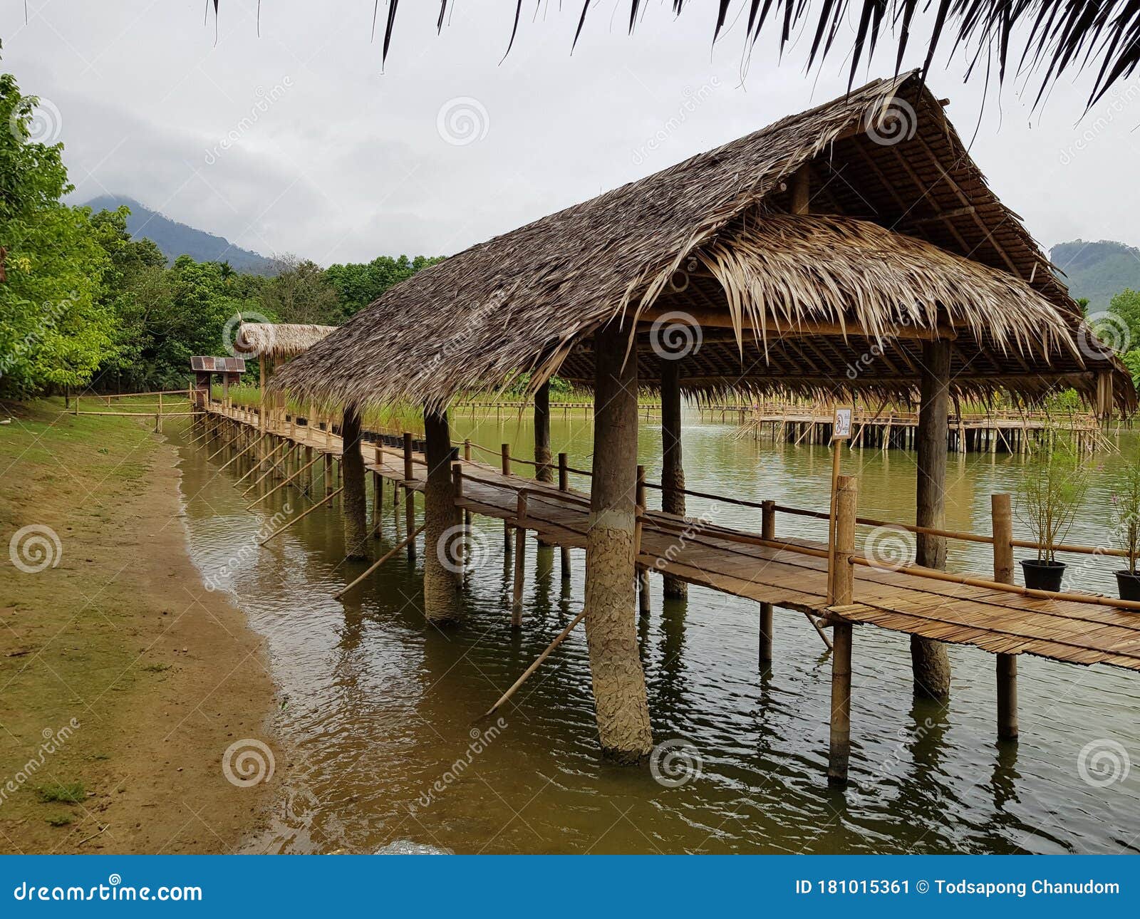 Hut in the water stock image. Image of river, lake, water - 181015361