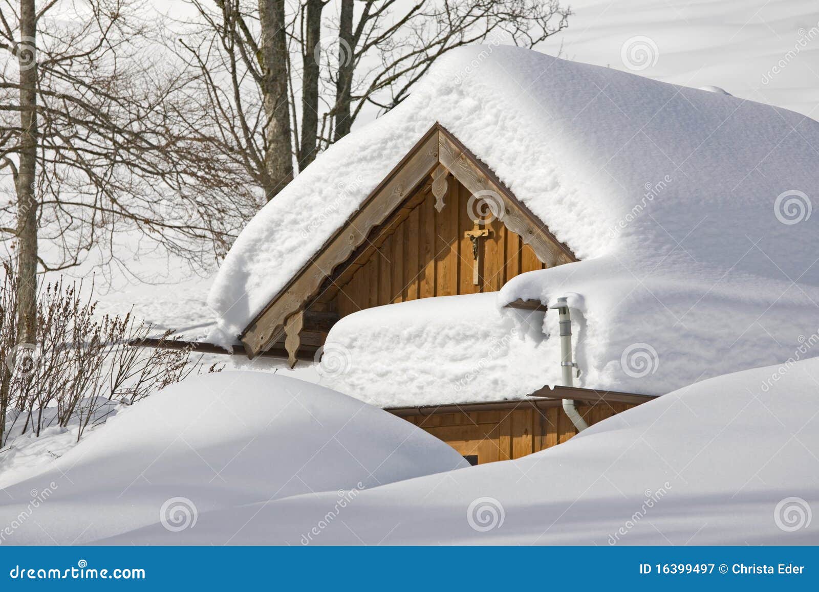 Hut in winter stock image. Image of landscape, winter - 16399497