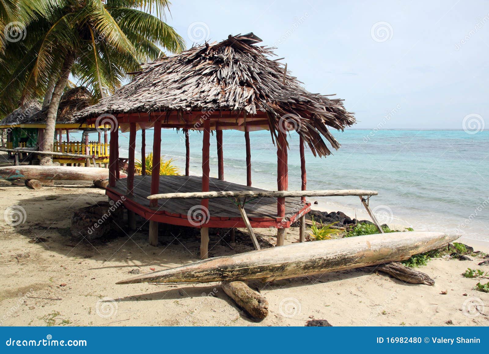 Huts and boat stock photo. Image of color, thatched, horizontal - 16982480