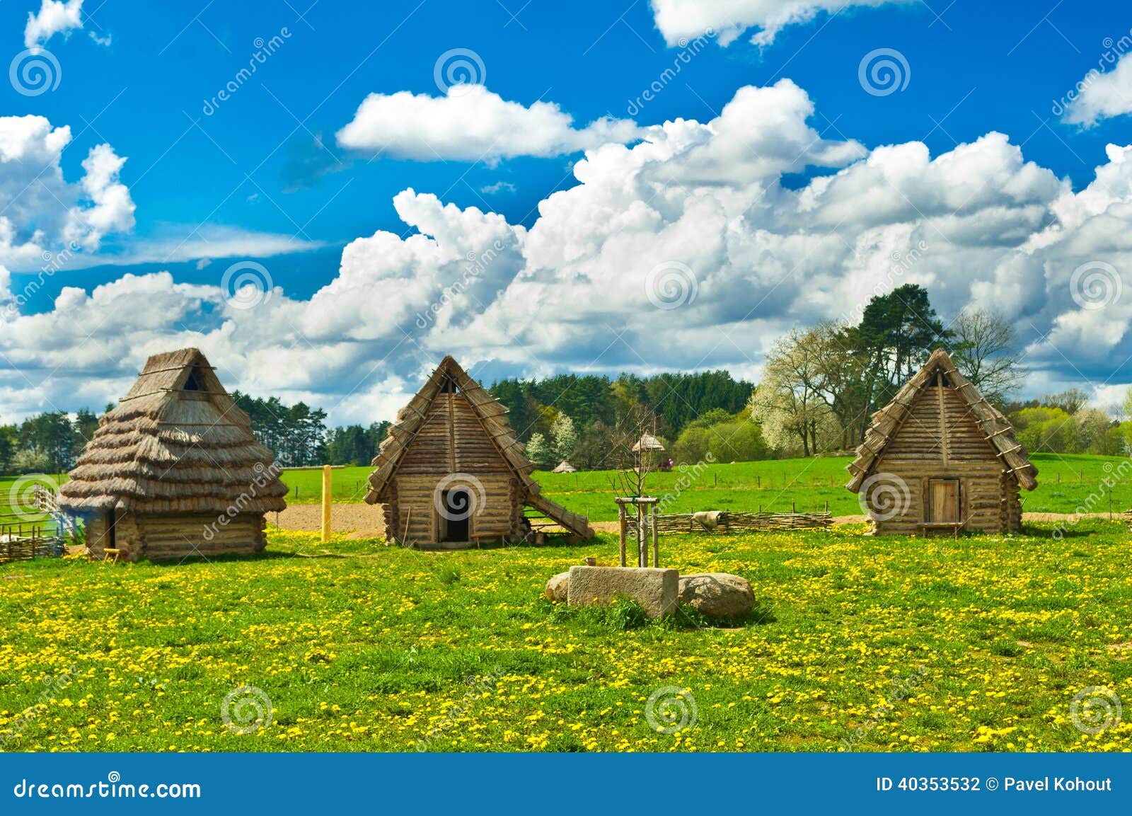 Huts stock photo. Image of museum, architecture, green - 40353532
