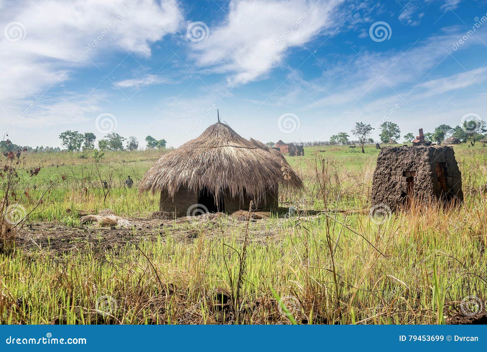 Huts in the Village in Uganda, Africa Stock Image - Image of remote ...