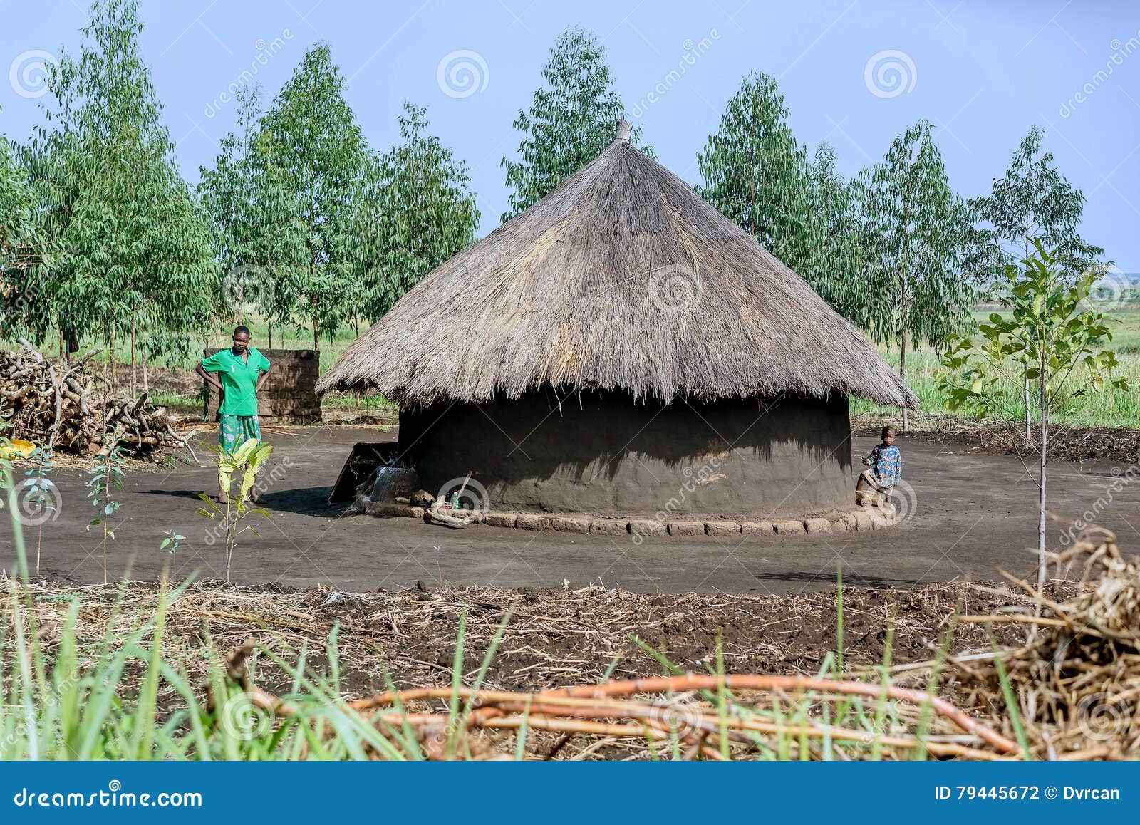 Huts in the Village in Uganda, Africa Editorial Photography - Image of ...