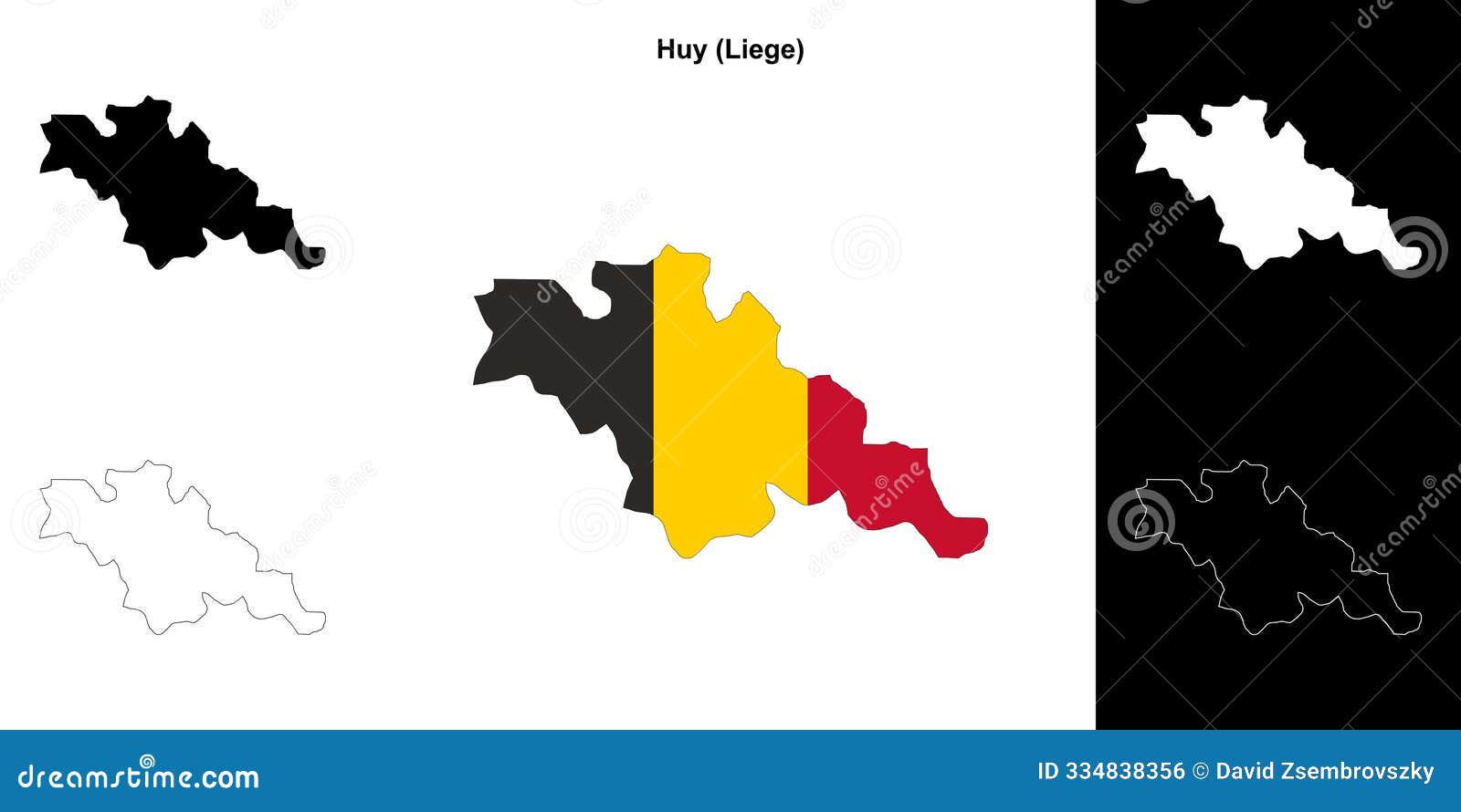 Huy outline map stock illustration. Illustration of cartography - 334838356