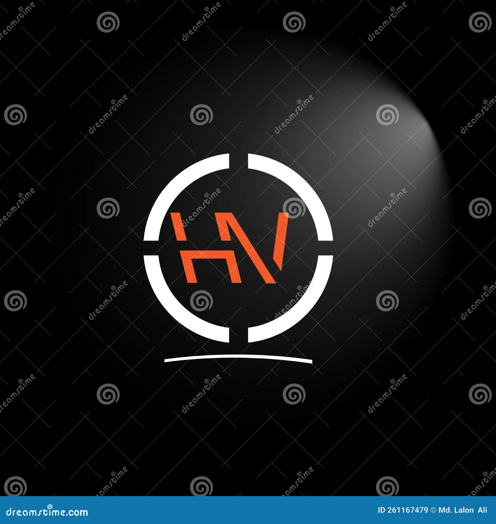 HV Text Logo Design stock vector. Illustration of presentation - 261167479