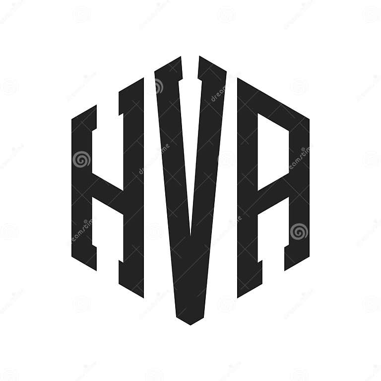 HVA Logo Design. Initial Letter HVA Monogram Logo Using Hexagon Shape ...