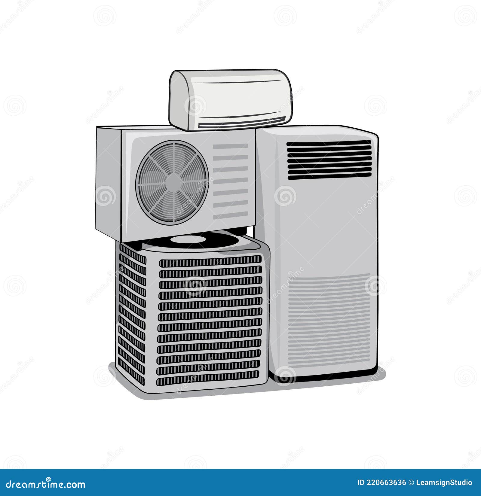 Air Conditioner Devices Design Illustration Stock Vector - Illustration ...