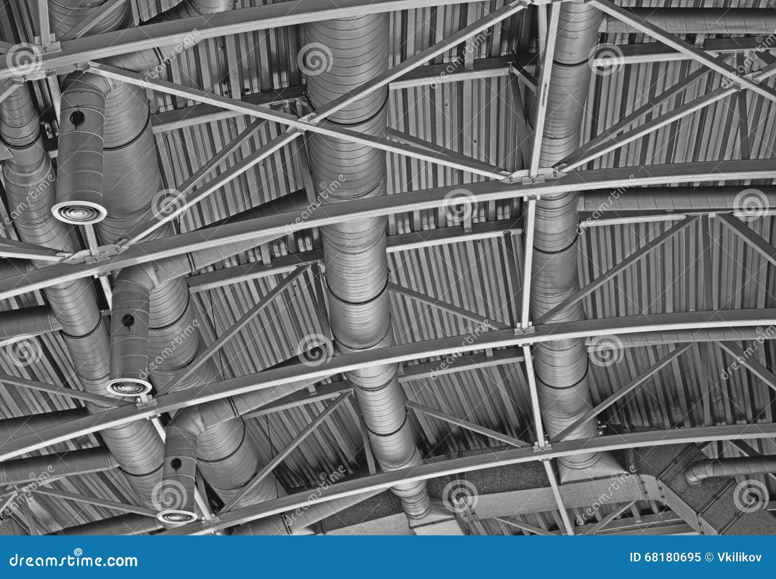 Hvac Duct Air Conditioner Ventilation Pipes System Stock Image - Image ...