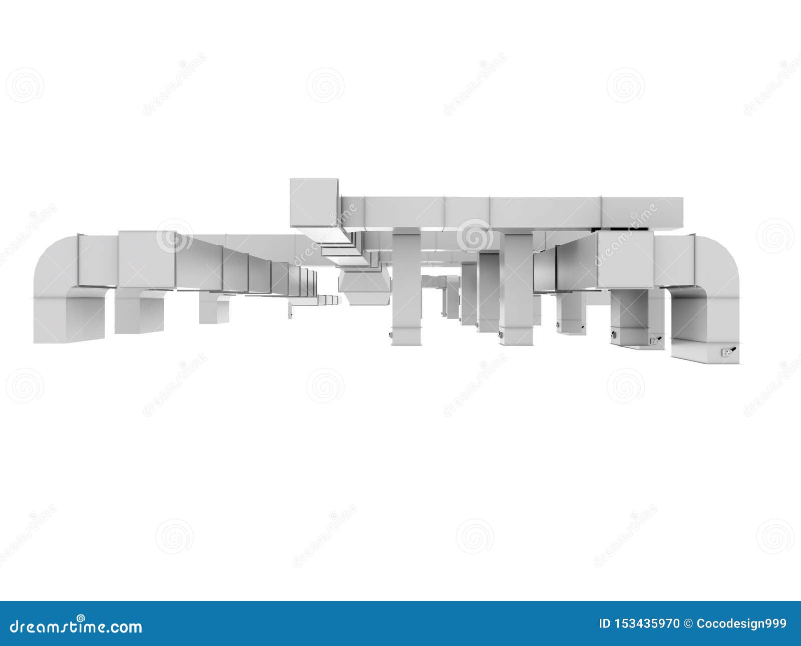HVAC Duct Ventilation Pipes Stock Illustration | CartoonDealer.com ...
