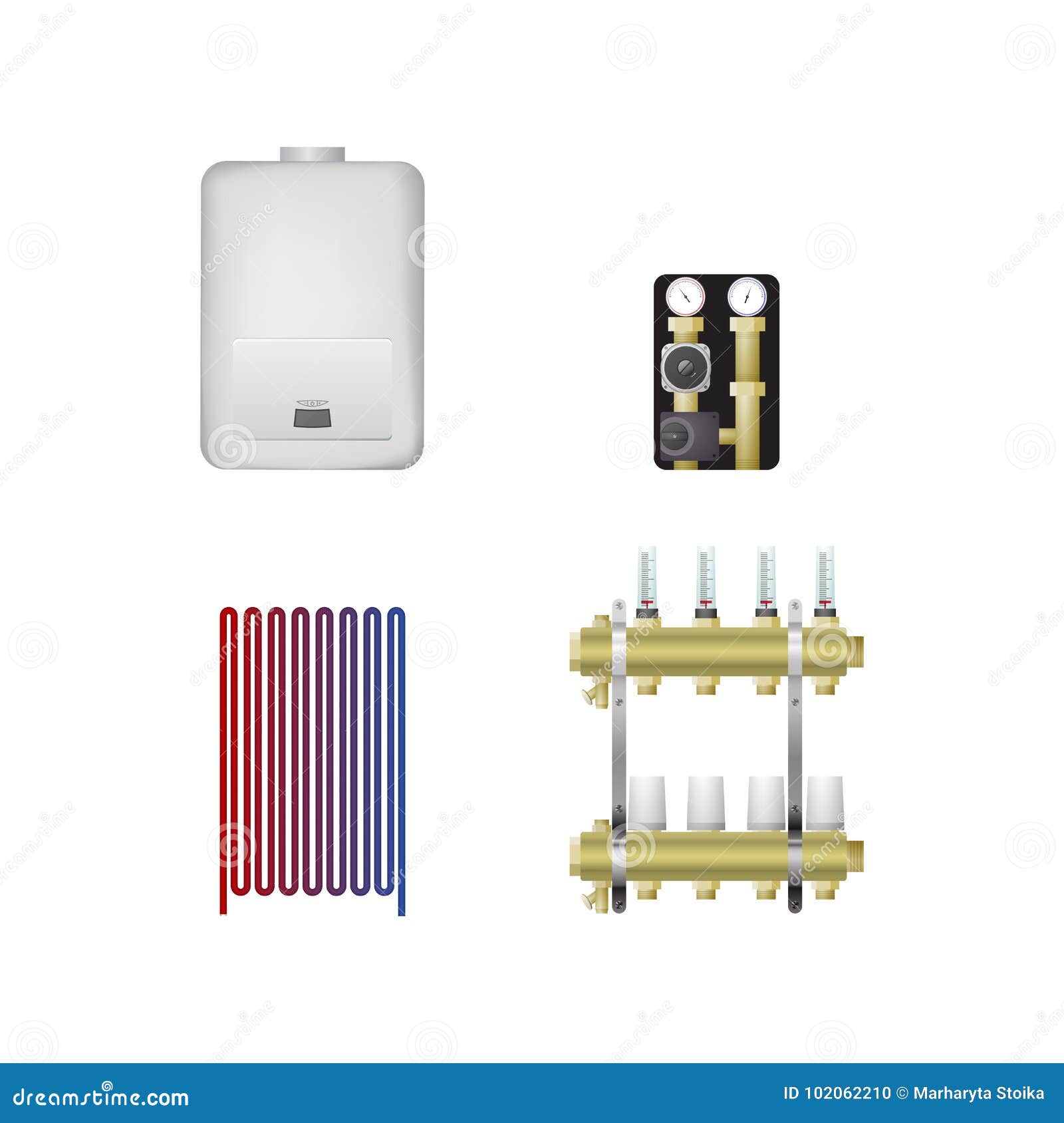 HVAC Equipment Vector Illustration. Stock Vector - Illustration of ...