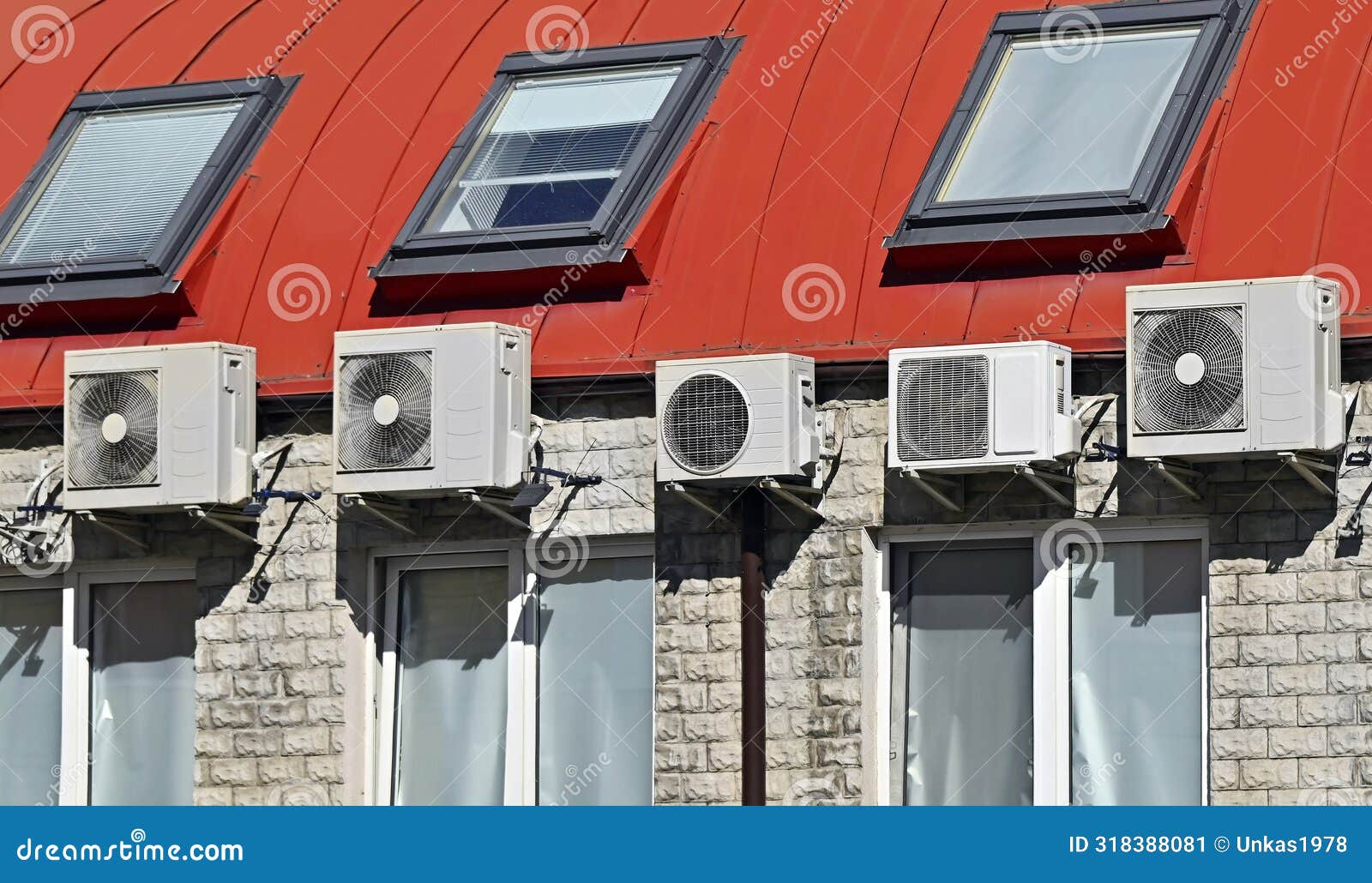 HVAC external unit stock image. Image of equipment, pipeline - 318388081