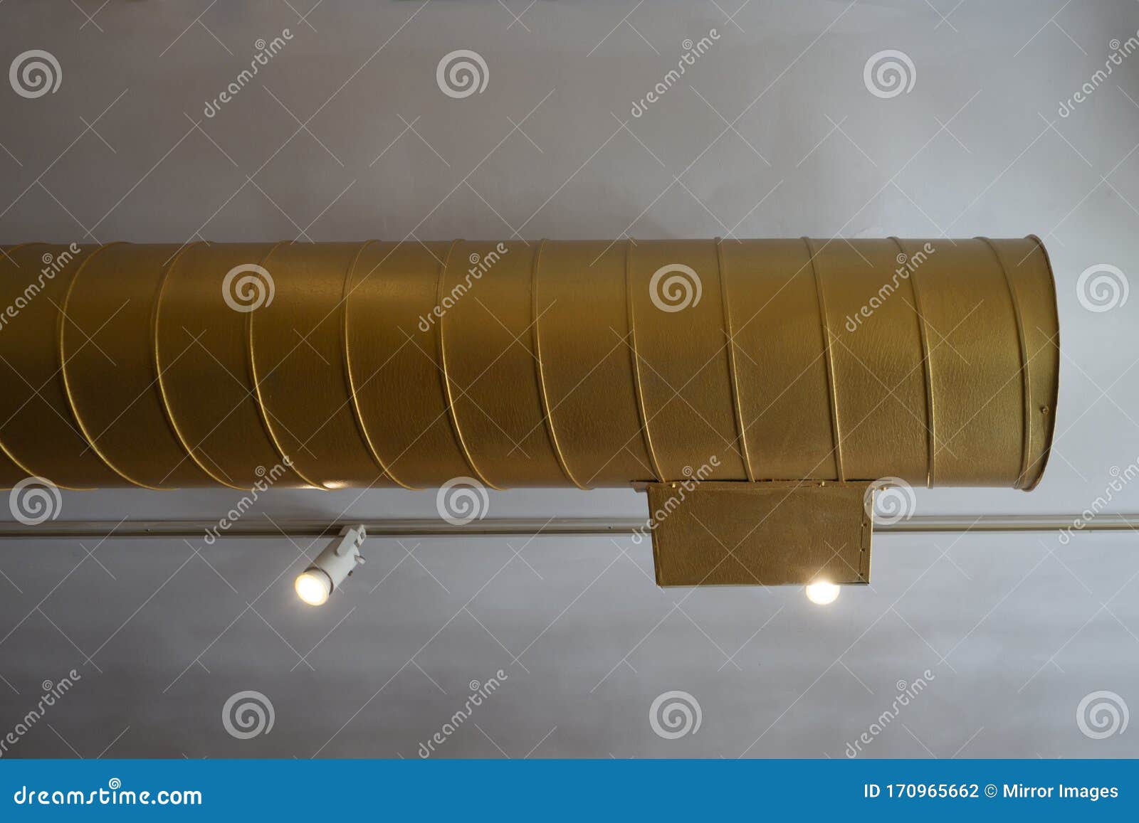 HVAC Golf Painted Ceiling Air Ducks Stock Photo - Image of technology ...