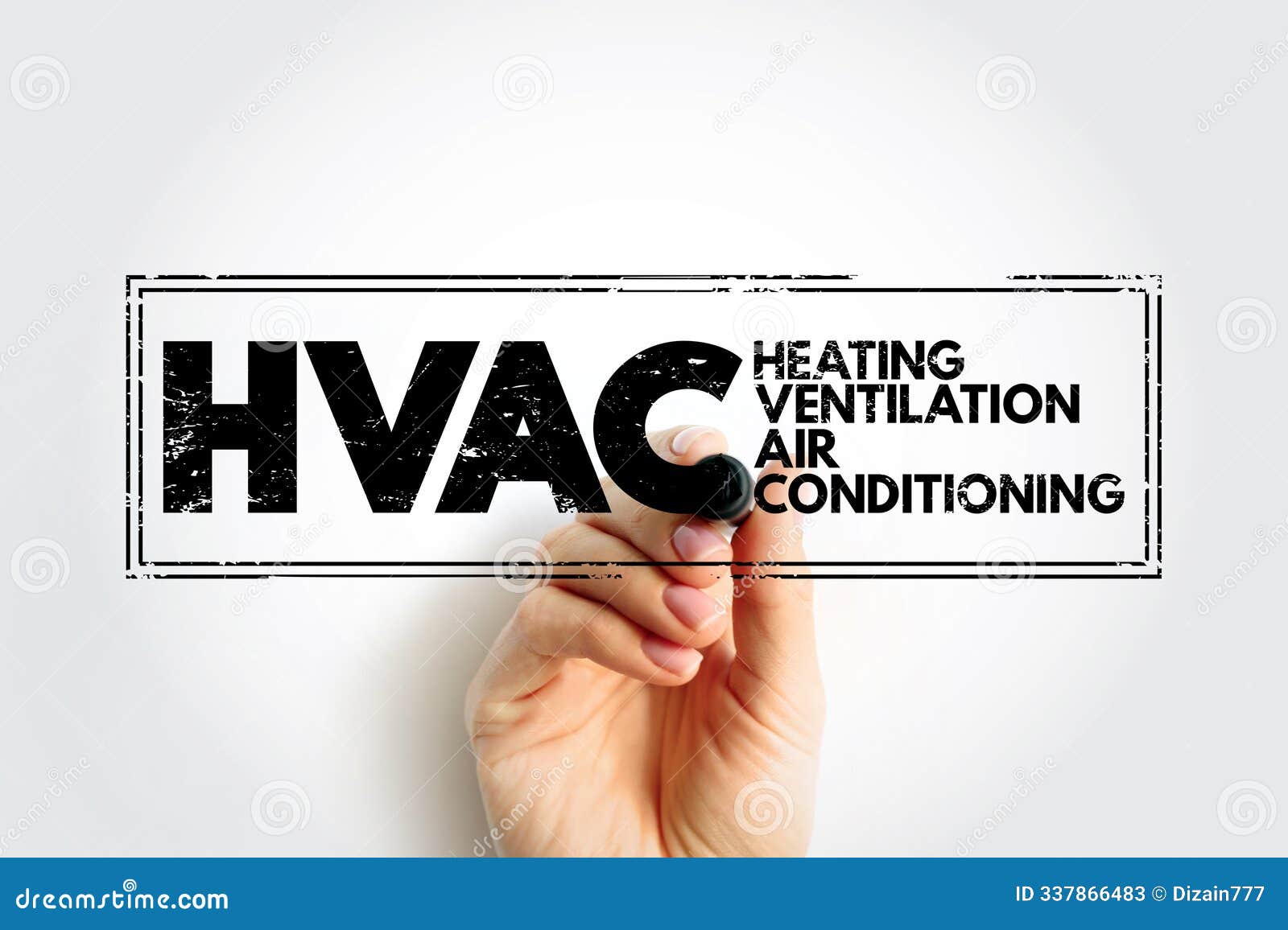 HVAC - Heating, Ventilation, and Air Conditioning Acronym Text Concept ...