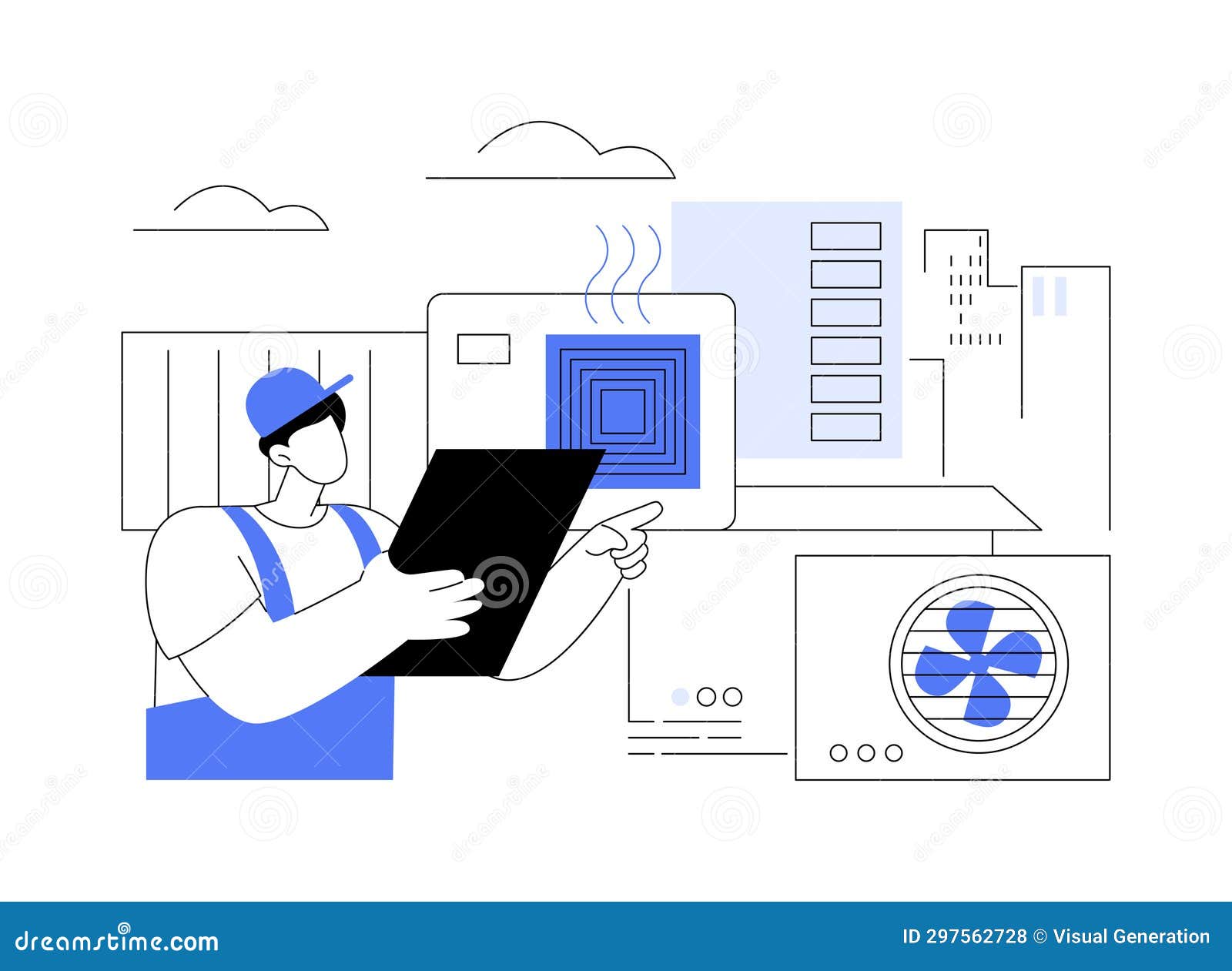 HVAC Inspection Abstract Concept Vector Illustration. Stock Vector ...