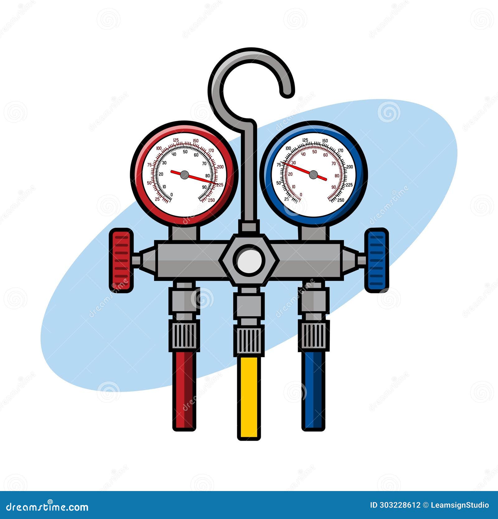 HVAC Manometer Design Illustration Stock Vector - Illustration of ...