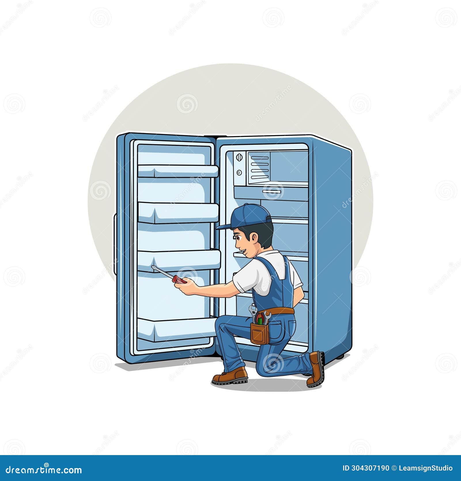 HVAC Service Cartoon Character Design Illustration | CartoonDealer.com ... HVAC Service Cartoon Character Design Illustration | CartoonDealer.com ...