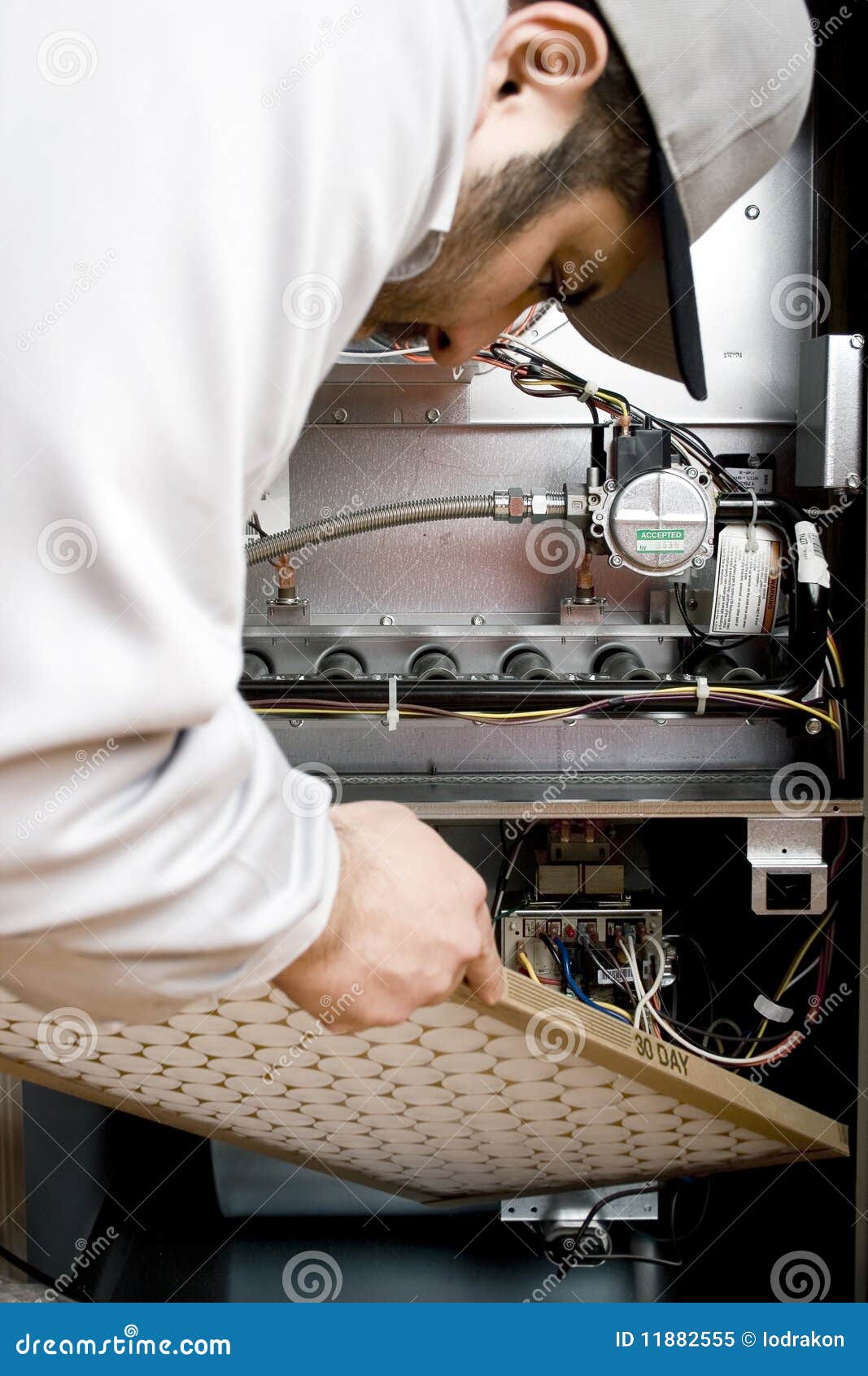 HVAC technician stock image. Image of industrial, fuel - 11882555