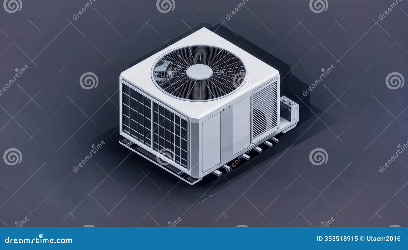 Hvac Unit Cooling System on Rooftop Providing Climate Control Stock ...