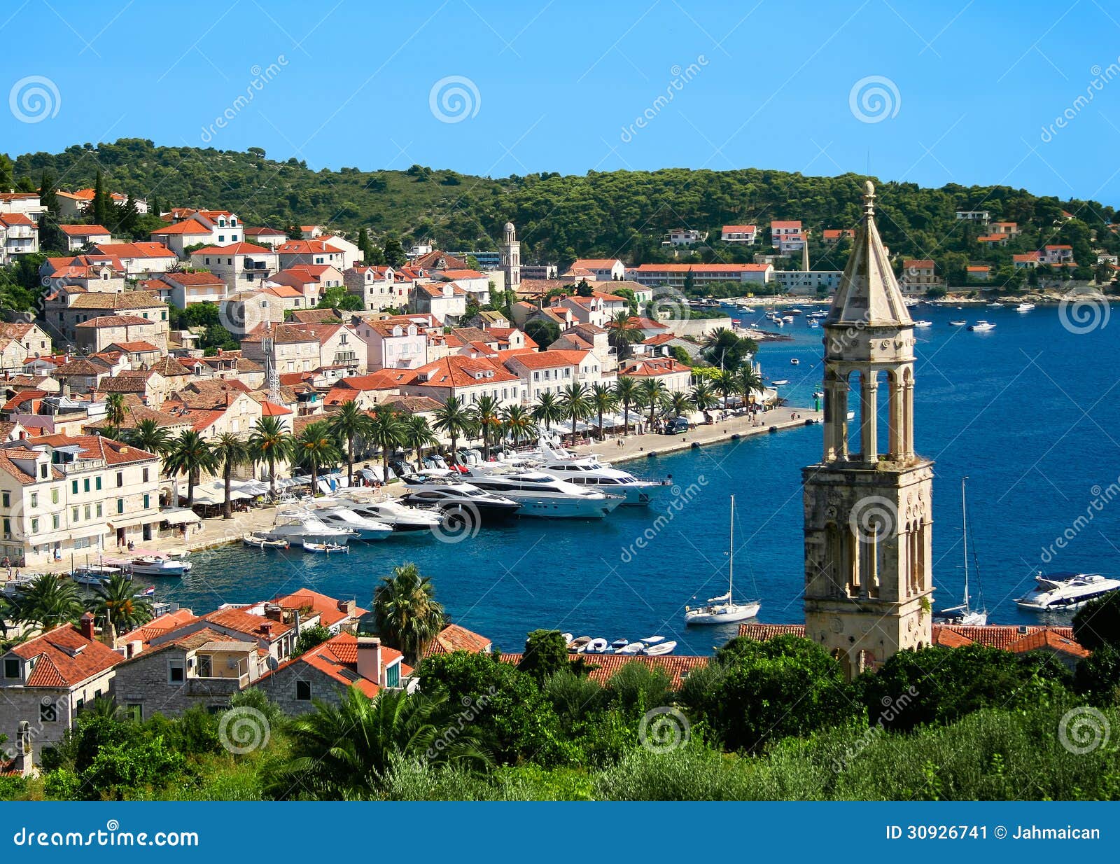 Hvar town in Croatia stock image. Image of building, islands - 30926741
