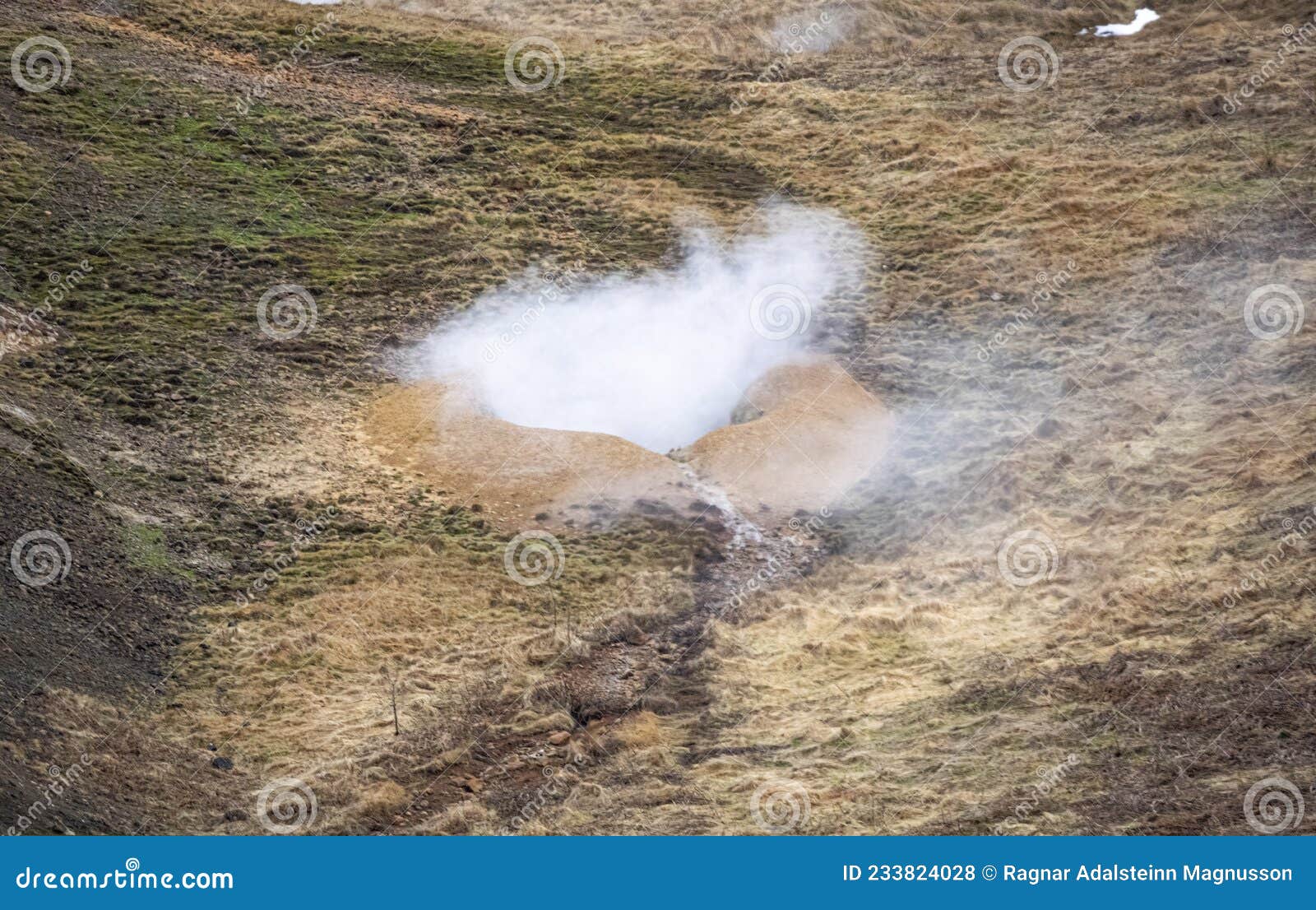 Steam hole in the ground. stock photo. Image of dagur - 233824028
