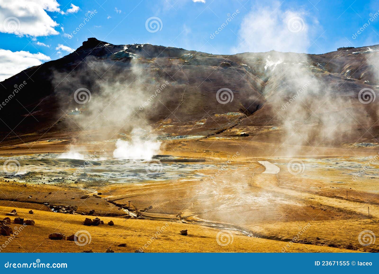 Hverir Namafjall, Iceland. stock image. Image of fumarole - 23671555