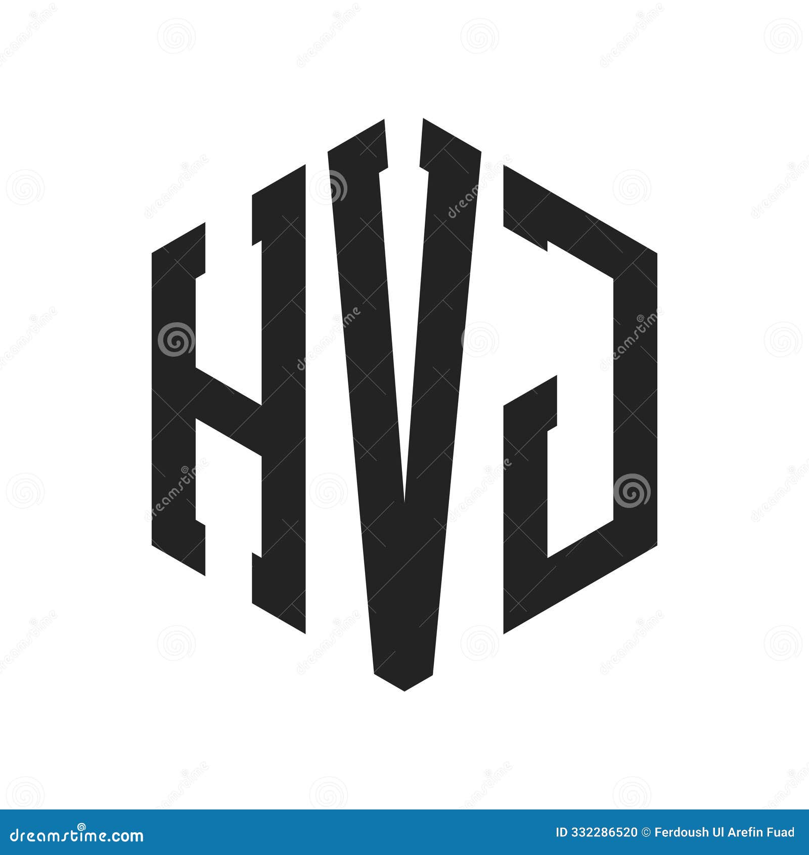 HVJ Logo Design. Initial Letter HVJ Monogram Logo Using Hexagon Shape ...