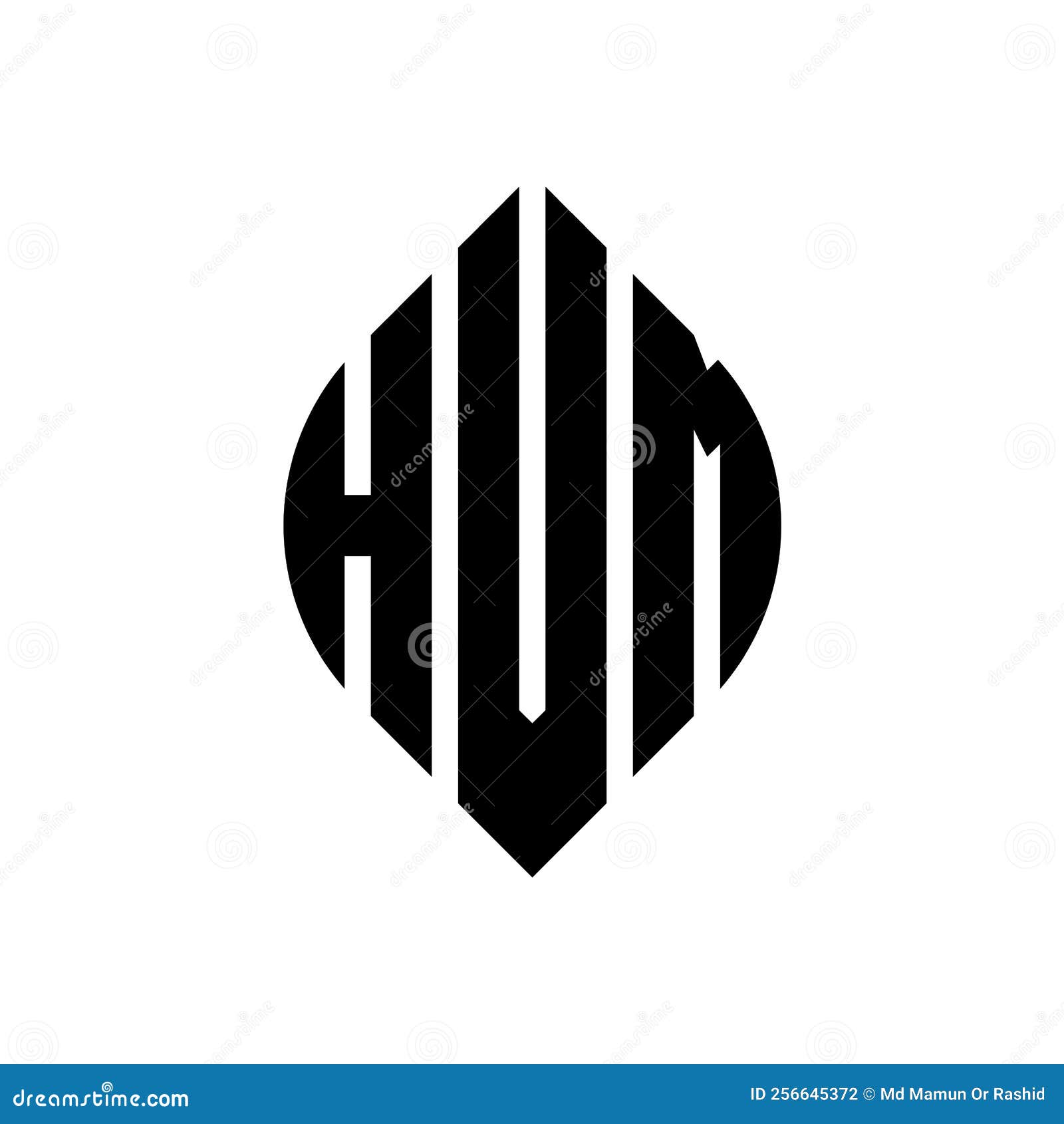 HVM Circle Letter Logo Design with Circle and Ellipse Shape. HVM ...